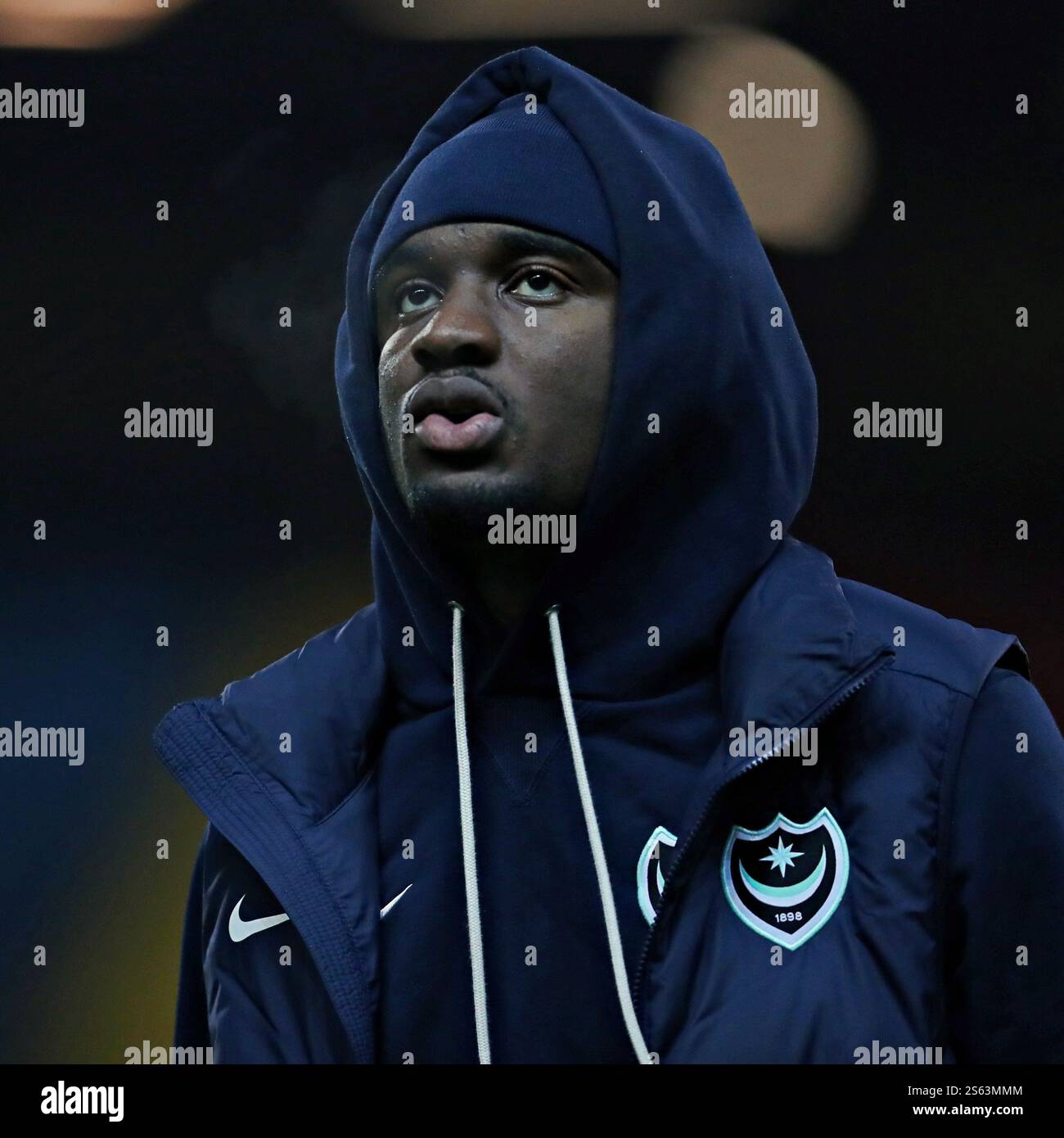 Christian Saydee of Portsmouth before the Sky Bet Championship match ...