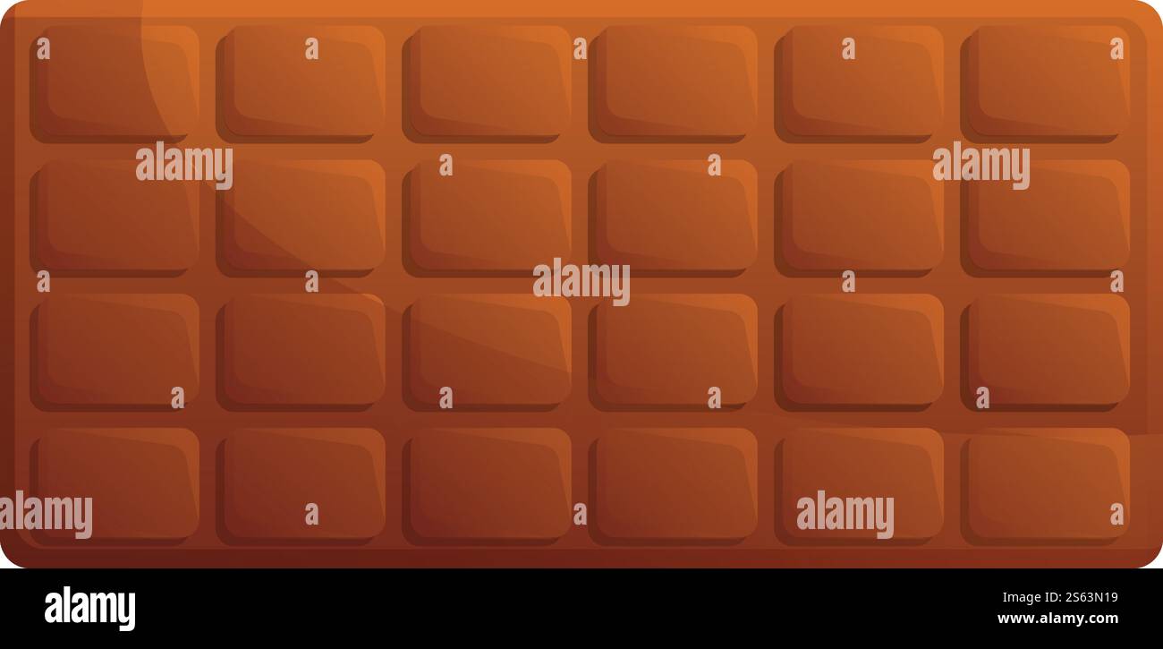 Chocolate bar icon. Cartoon of chocolate bar vector icon for web design ...