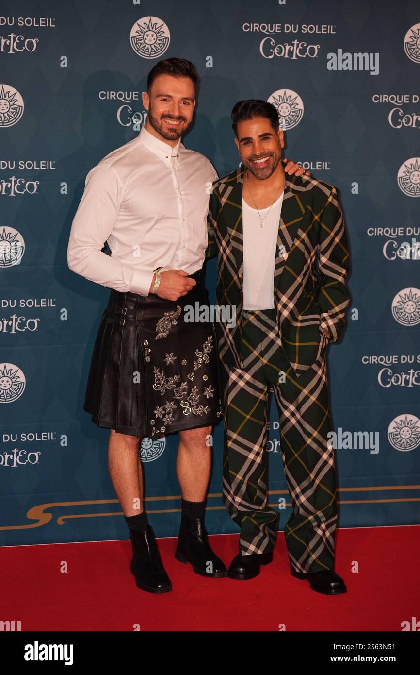 James Colebrook and Dr Ranj Singh attending the premiere of the Cirque ...