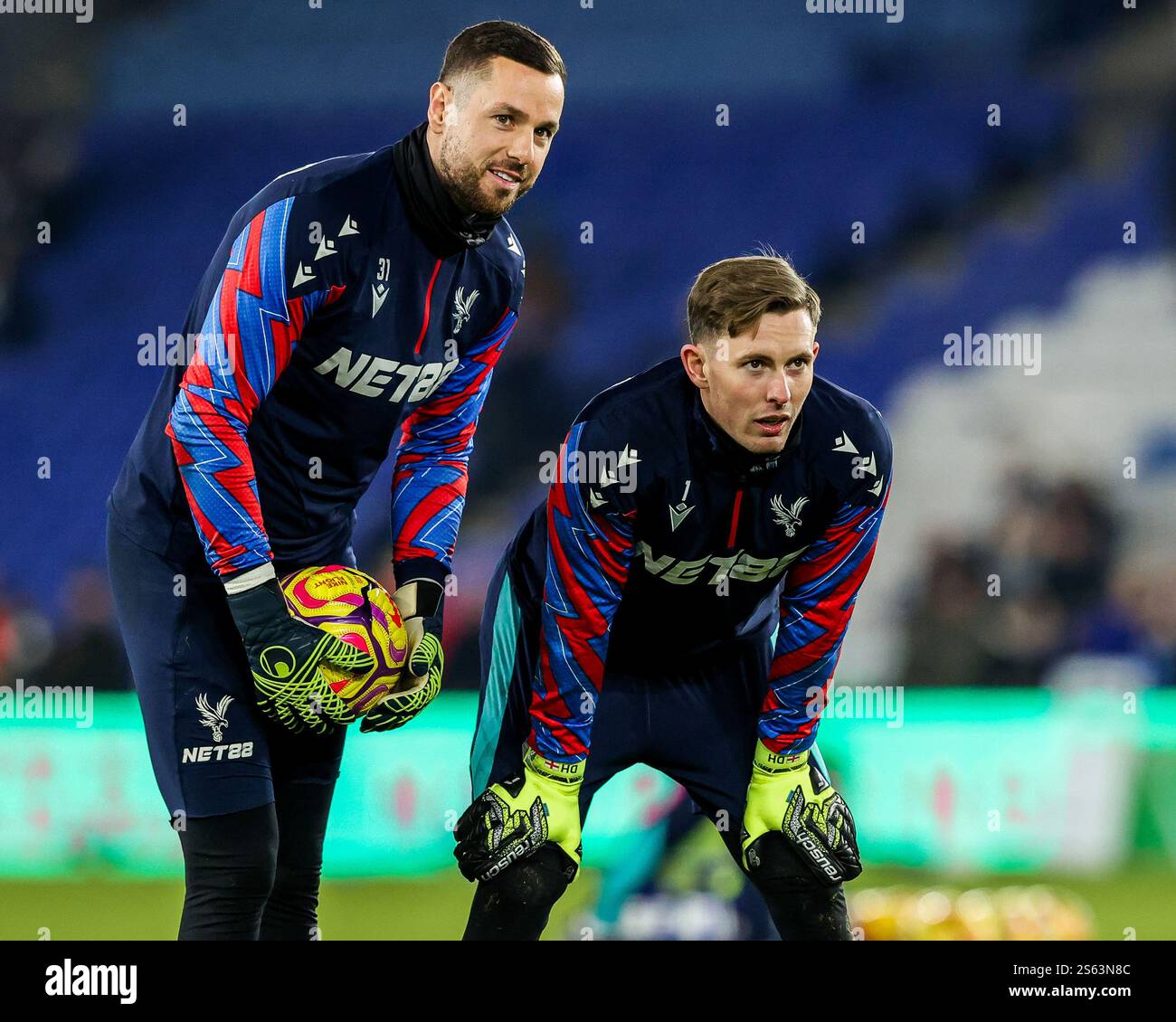 Leicester, UK. 15th Jan, 2025. Remi Matthews and Dean Henderson of ...