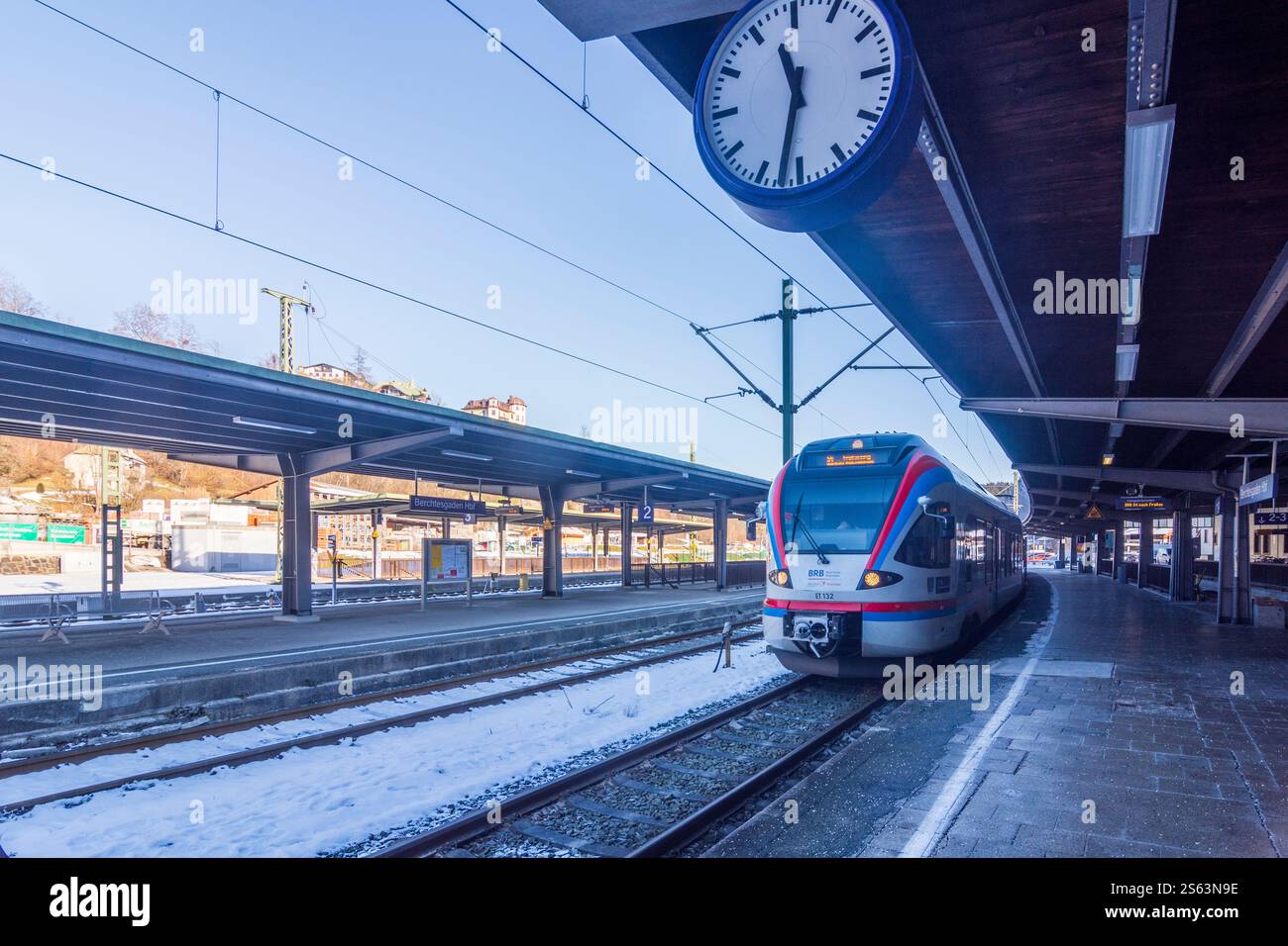 Berchtesgaden: Berchtesgaden railway station, S-Bahn train of BRB in ...