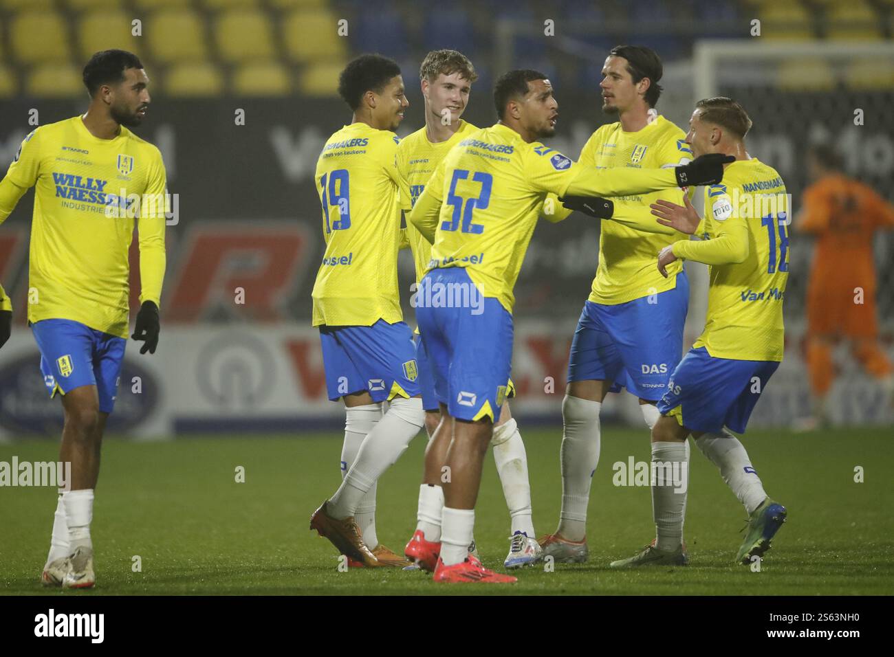 WAALWIJK - (l-r) Richonell Margaret of RKC Waalwijk, Luuk Wouters of RKC Waalwijk, Mohamed ...