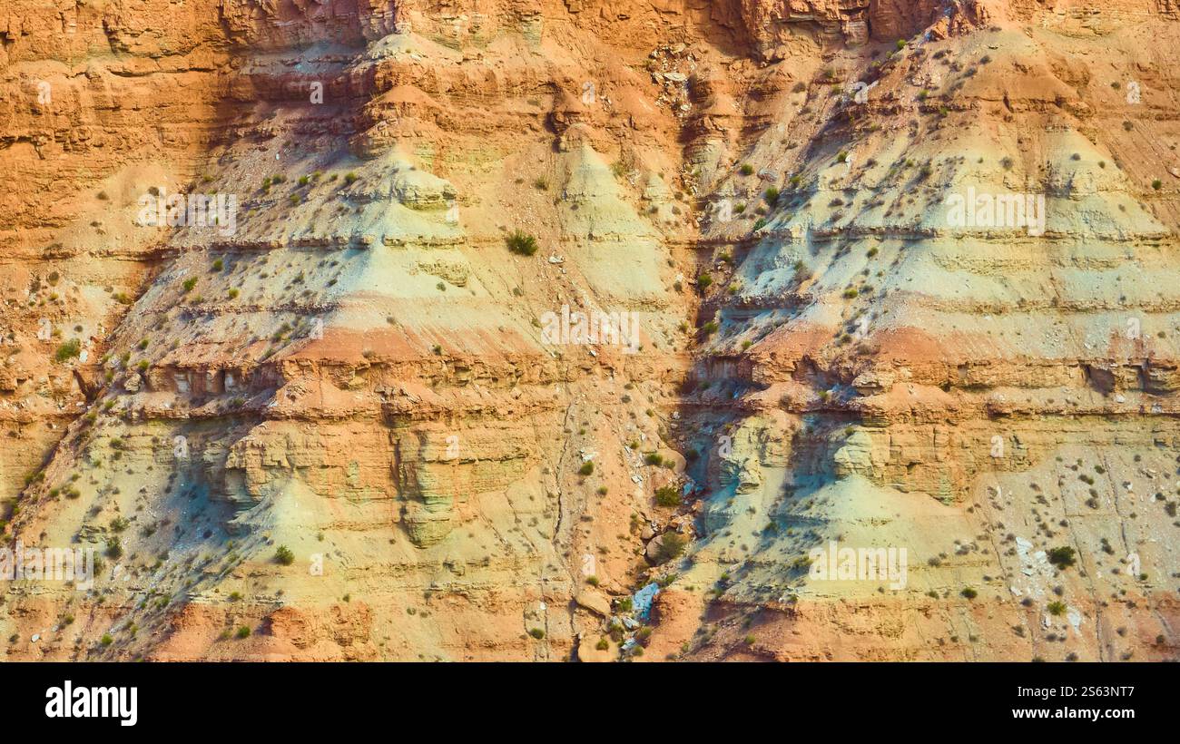 Aerial of Eroded Sandstone Cliff in Rugged Utah Desert Stock Photo - Alamy