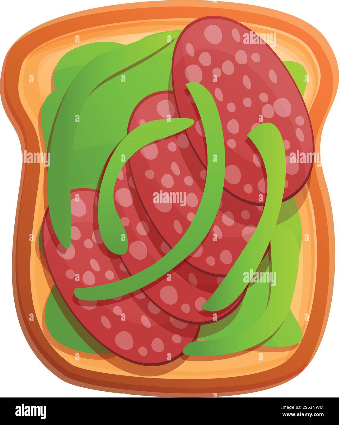 Toast sausage icon. Cartoon of toast sausage vector icon for web design ...