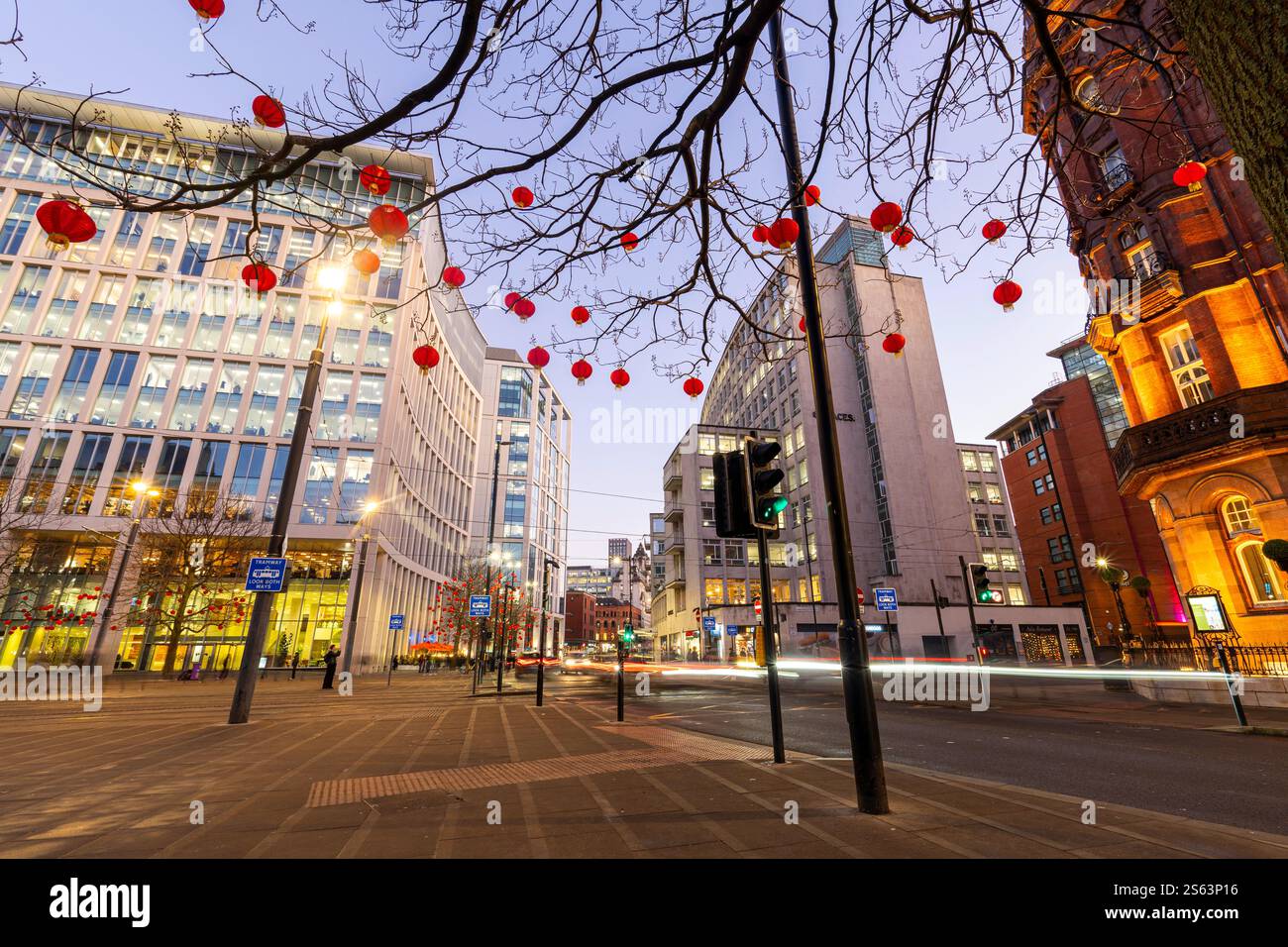 Image of St Peter's Square decorated with red lanterns for the Lunar ...