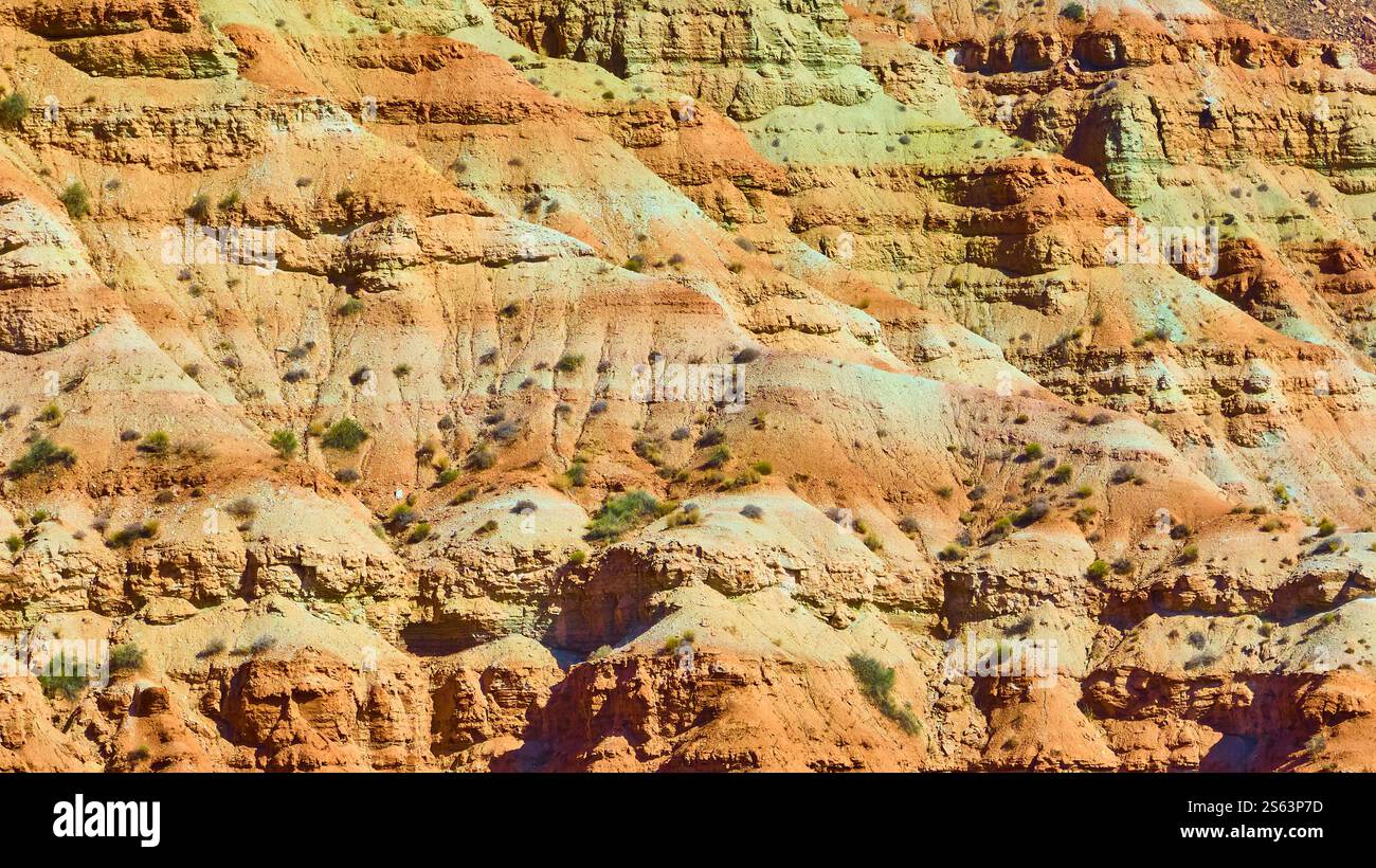 Aerial of Layered Sedimentary Rocks in Gooseberry Mesa Desert Stock ...