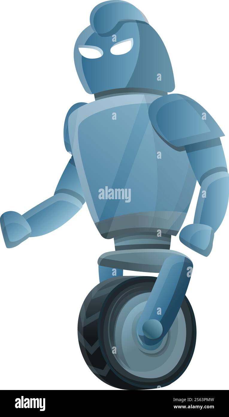 Robot one wheel icon. Cartoon of robot one wheel vector icon for web ...