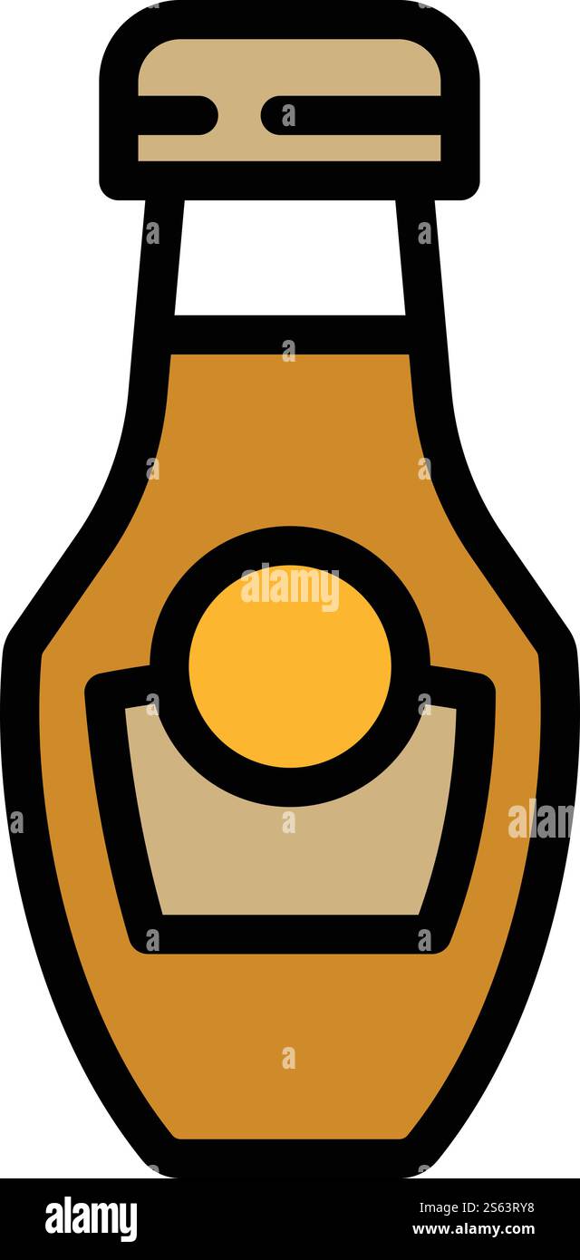 Mustard bottle icon. Outline mustard bottle vector icon for web design ...