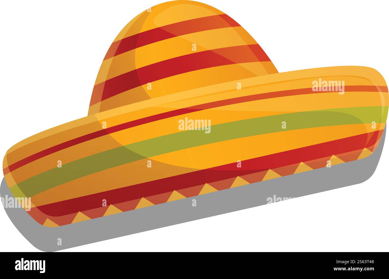 Sombrero icon. Cartoon of sombrero vector icon for web design isolated ...