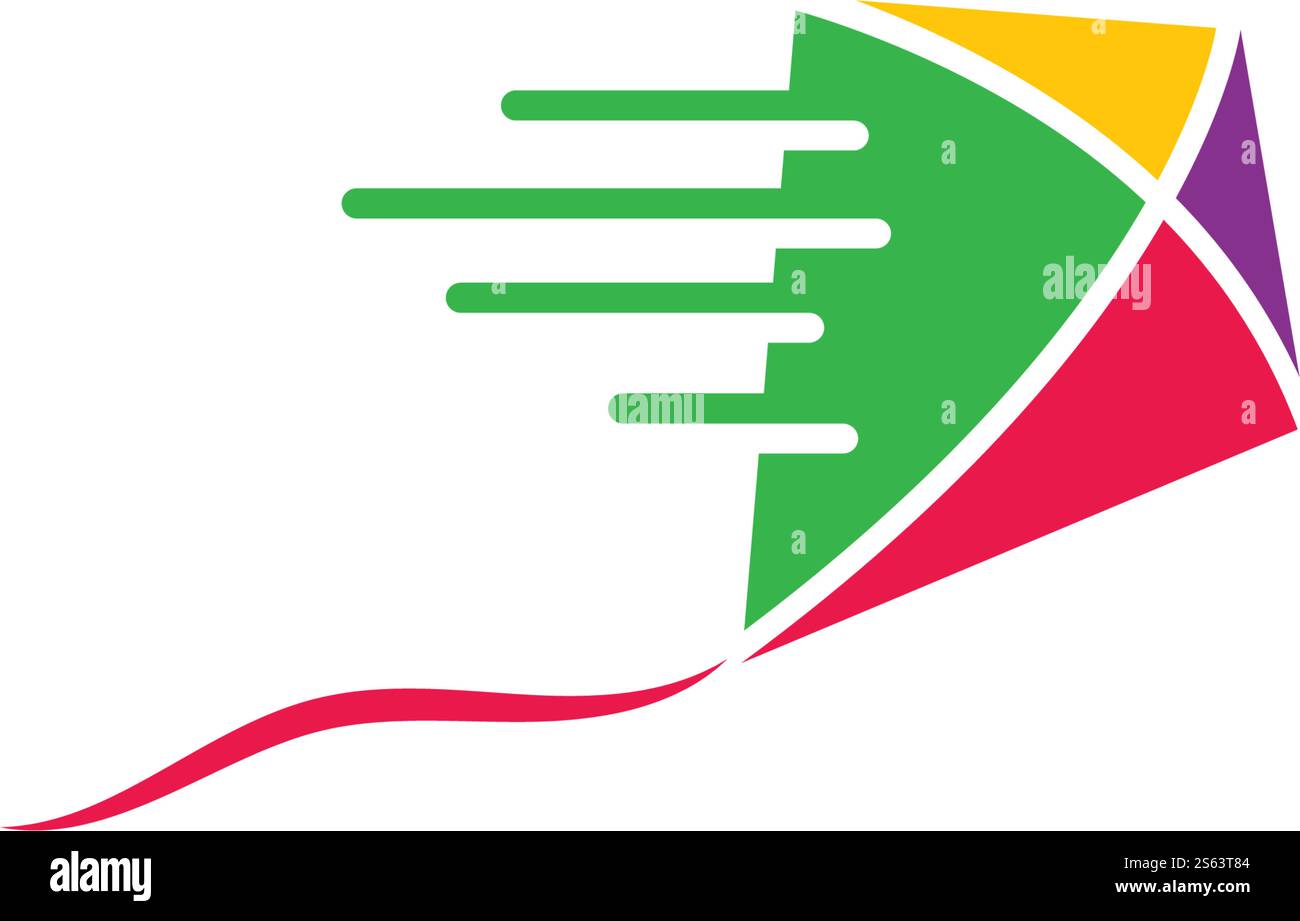 Kite illustration logo vector design Stock Vector Image & Art - Alamy