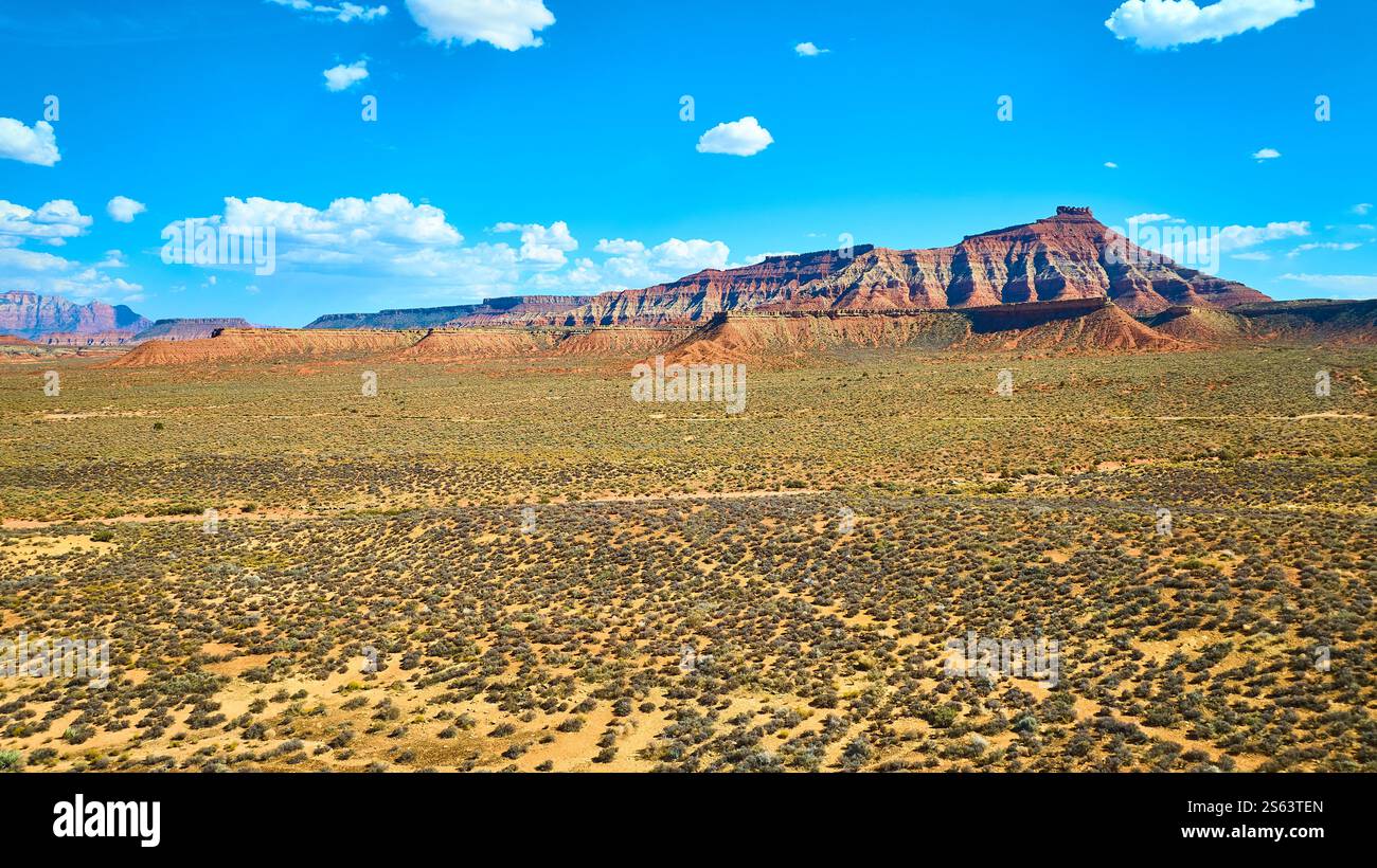 Aerial of Majestic Red Rock Formations in Utah Desert Stock Photo - Alamy