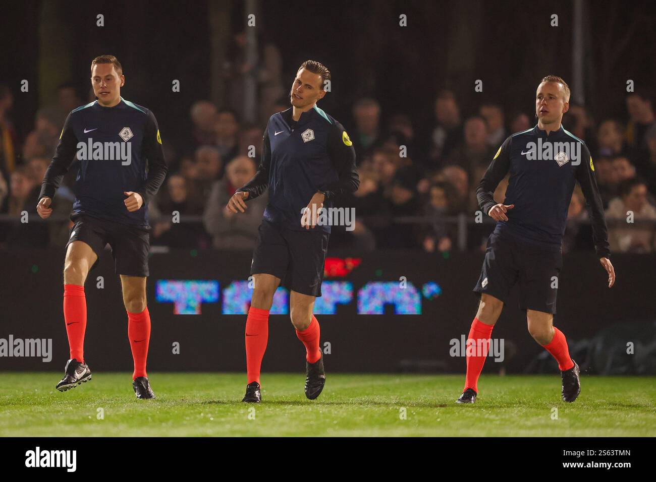 RIJNSBURG, NETHERLANDS - JANUARY 15: Warming up of Assistent referee Marco Ribbink, Referee ...