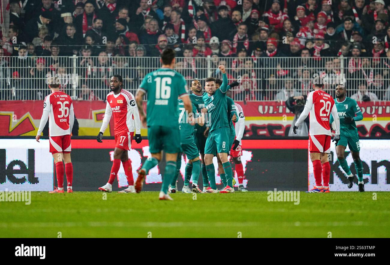 January 15 2025: Alexis Claude-Maurice of FC Augsburg celebrates the ...