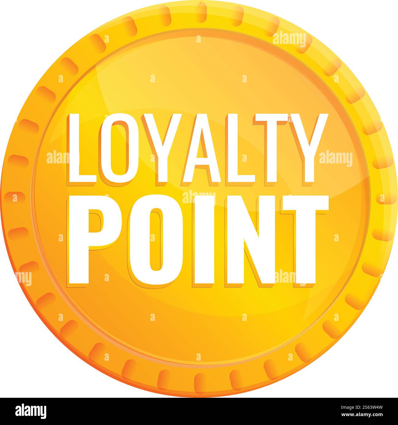 Loyalty gold point icon. Cartoon of loyalty gold point vector icon for ...