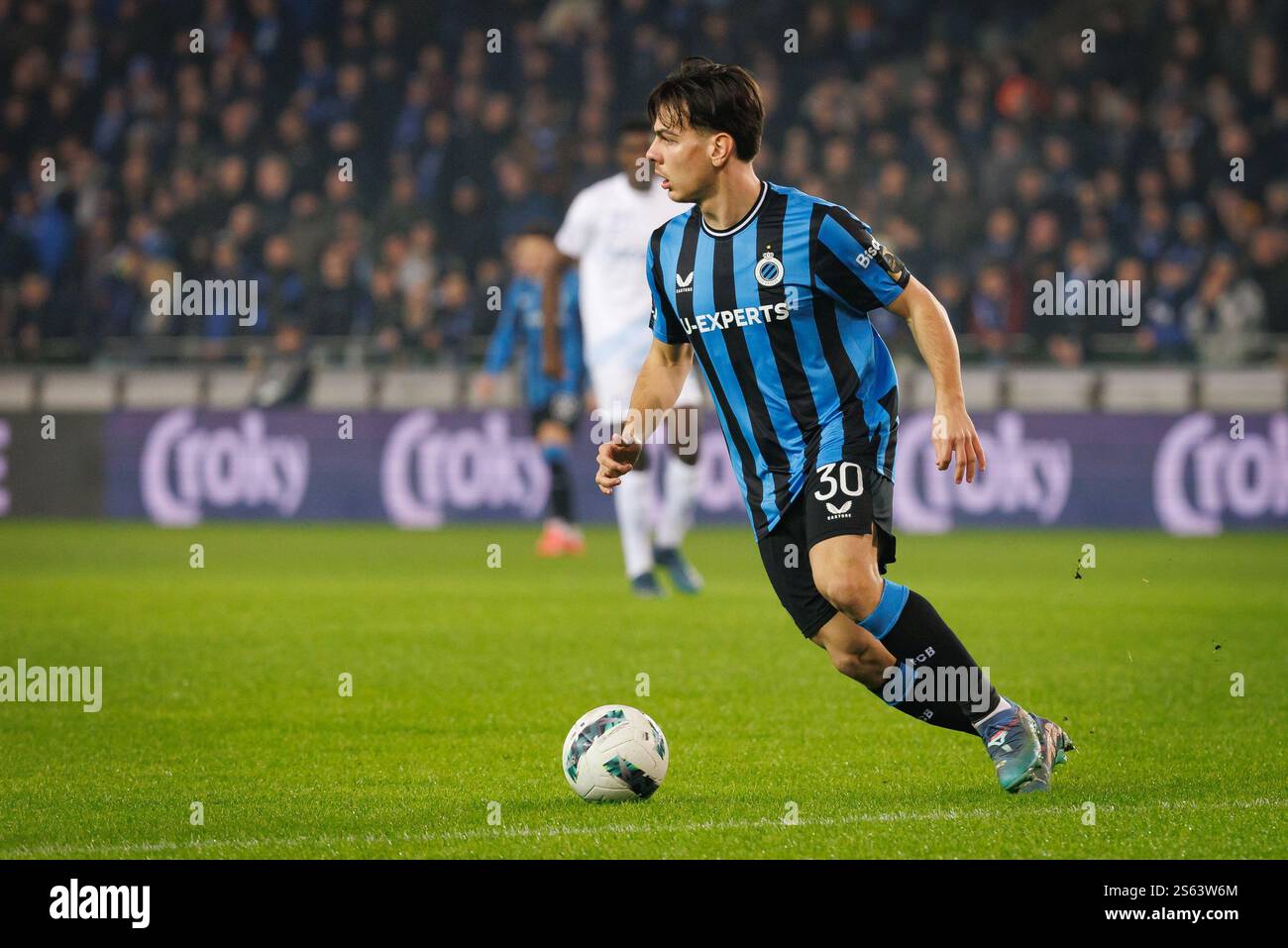 Brugge, Belgium. 15th Jan, 2025. Club's Ardon Jashari pictured in ...