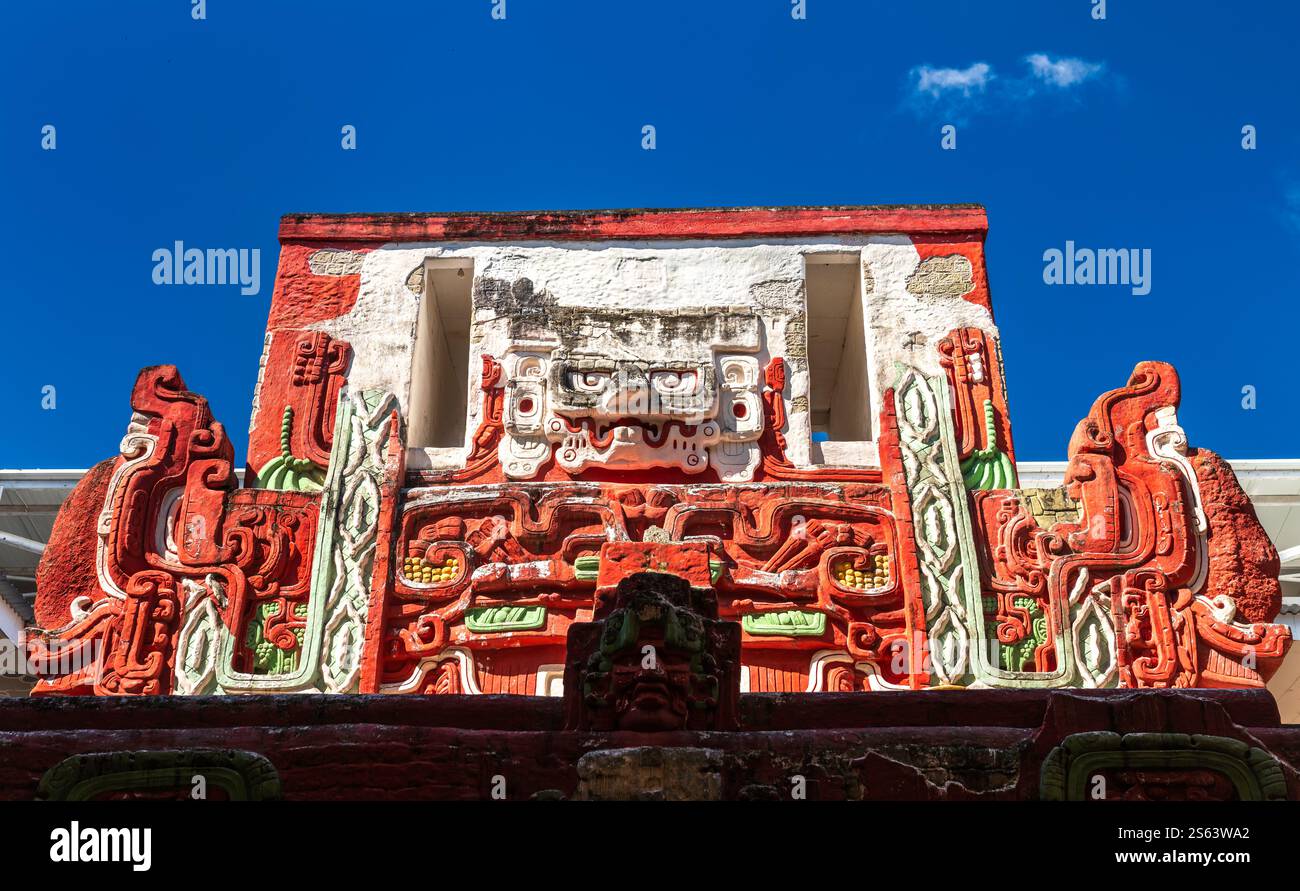 Ancient Mayan Temple of Rosalila at the Museum of Maya Sculpture in Copan, Honduras Stock Photo ...