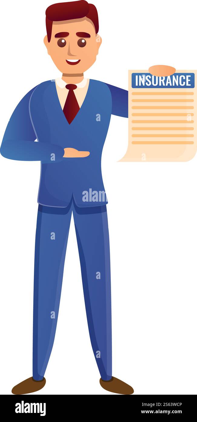 New insurance contract icon. Cartoon of new insurance contract vector ...