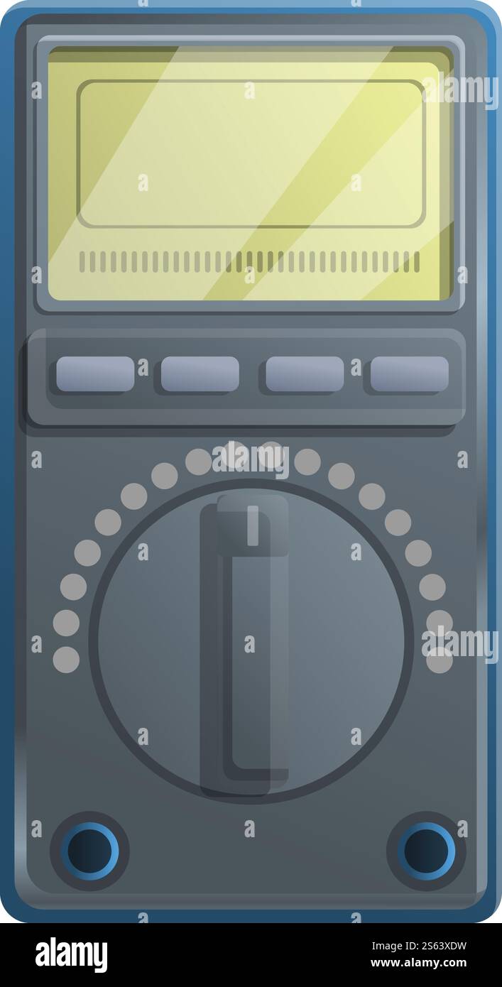 Test multimeter icon. Cartoon of test multimeter vector icon for web ...