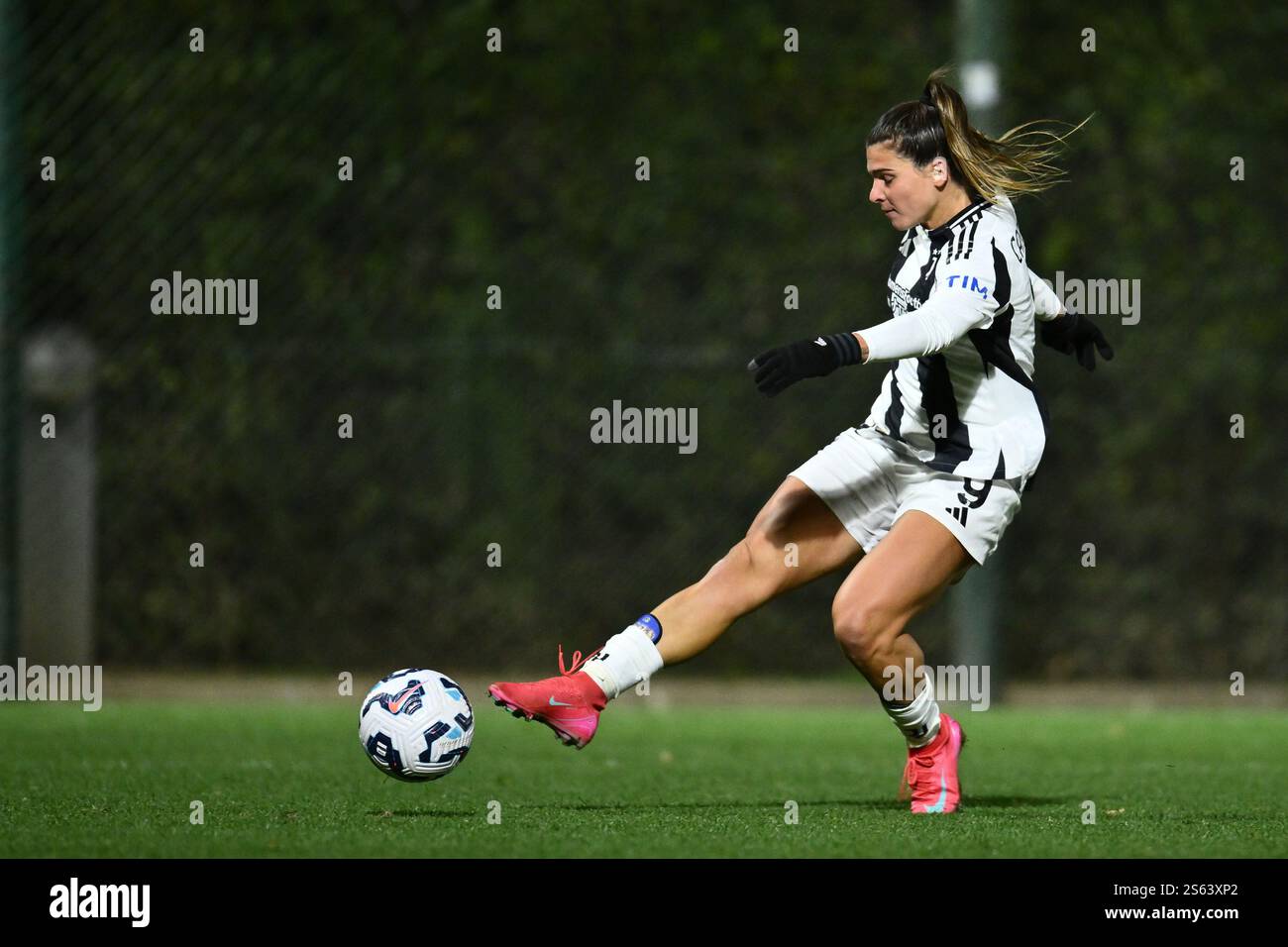 Sofia Cantore of Juventus F.C. scores the goal for 1-3 during the quarter-finals of Coppa Italia ...