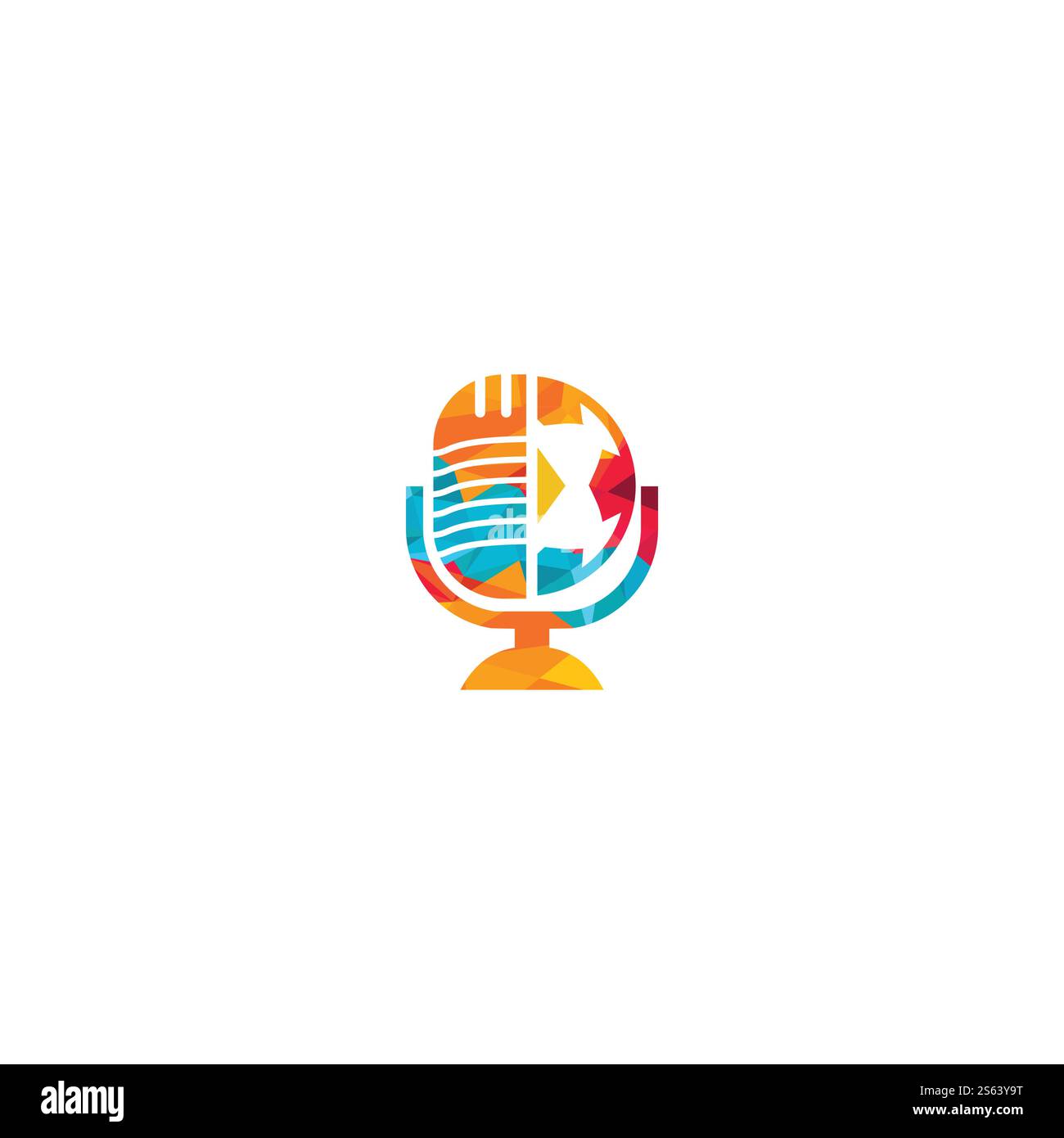Soccer podcast logo design. Broadcast entertainment business logo ...
