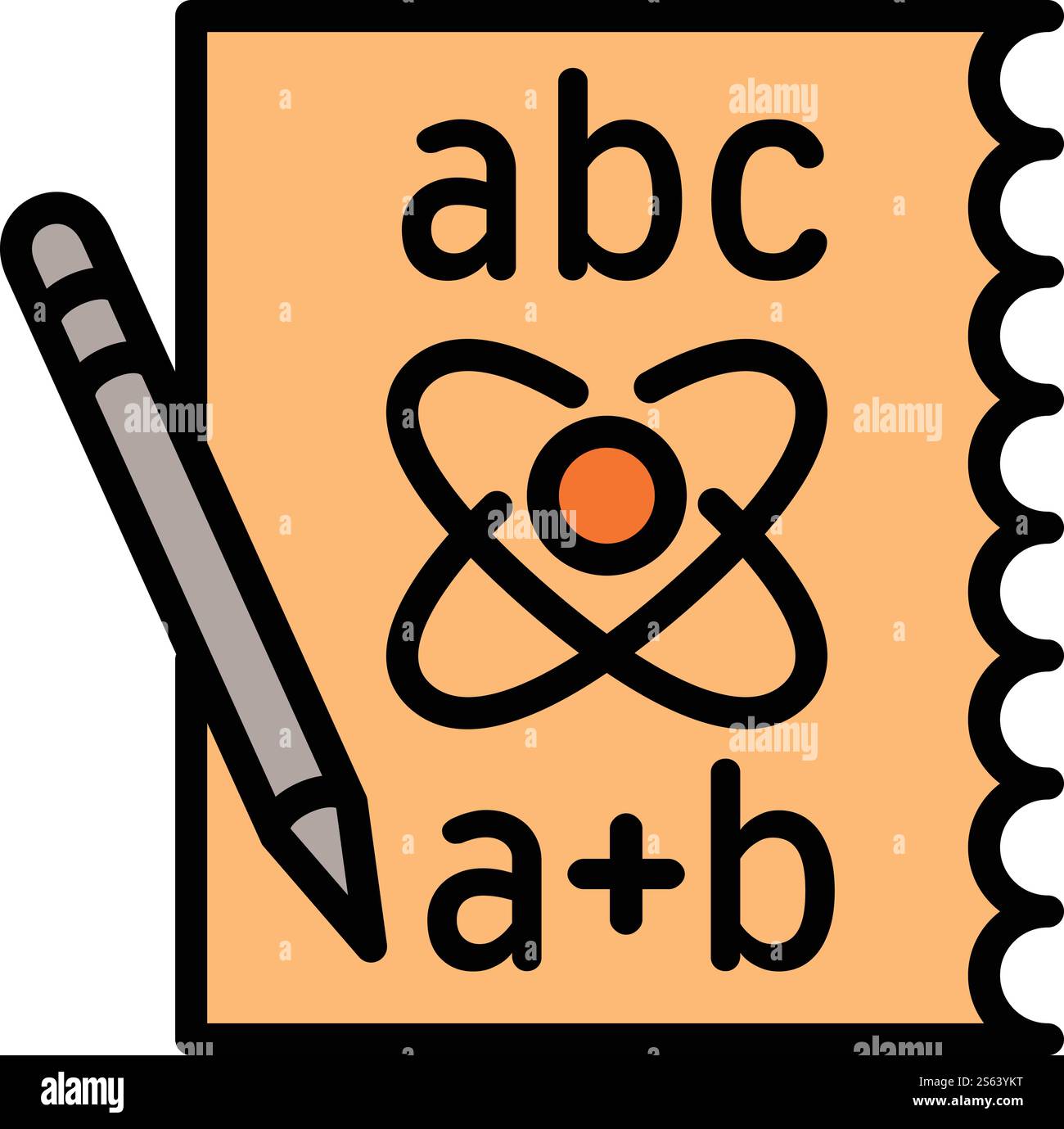 Physics formula icon. Outline physics formula vector icon for web ...