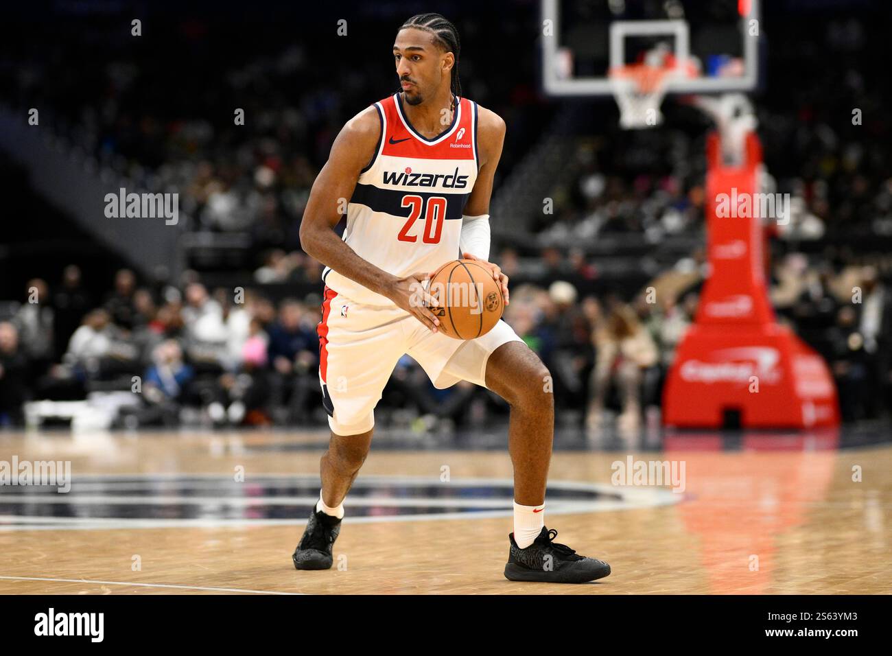 Washington Wizards forward Alex Sarr (20) in action during the second ...