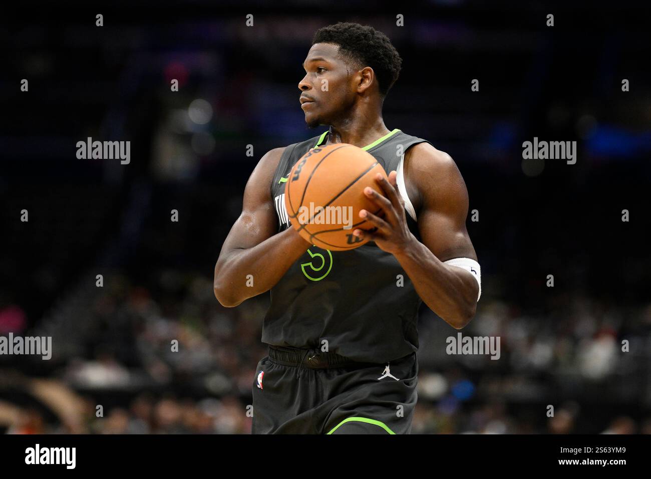 Minnesota Timberwolves guard Anthony Edwards (5) in action during the ...