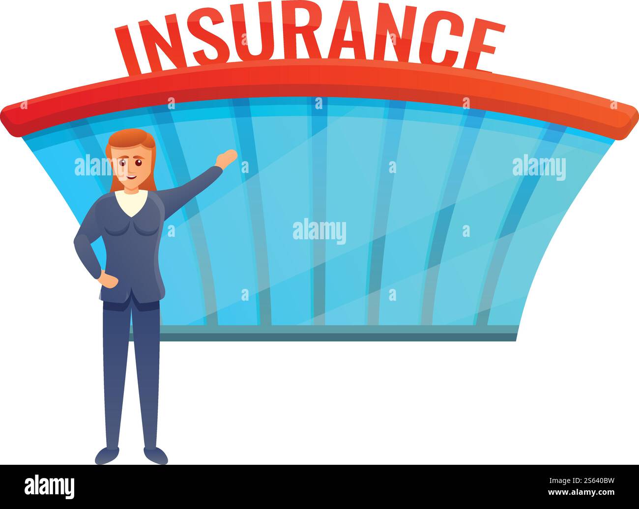 Insurance office building icon. Cartoon of insurance office building ...