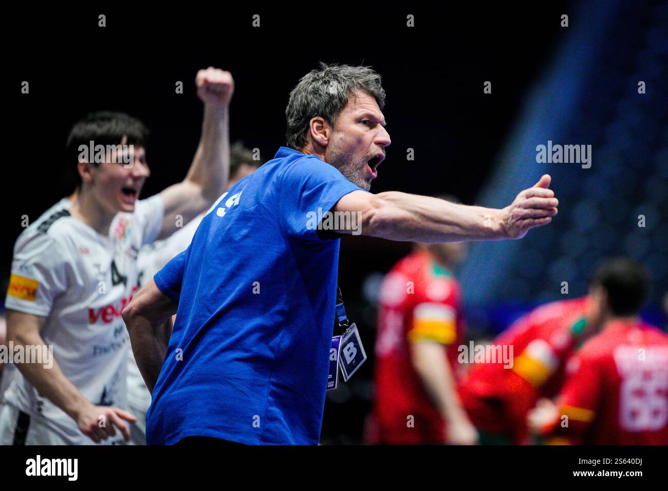 Fornebu 20250115. USA coach Robert Hedin during the World Championship ...