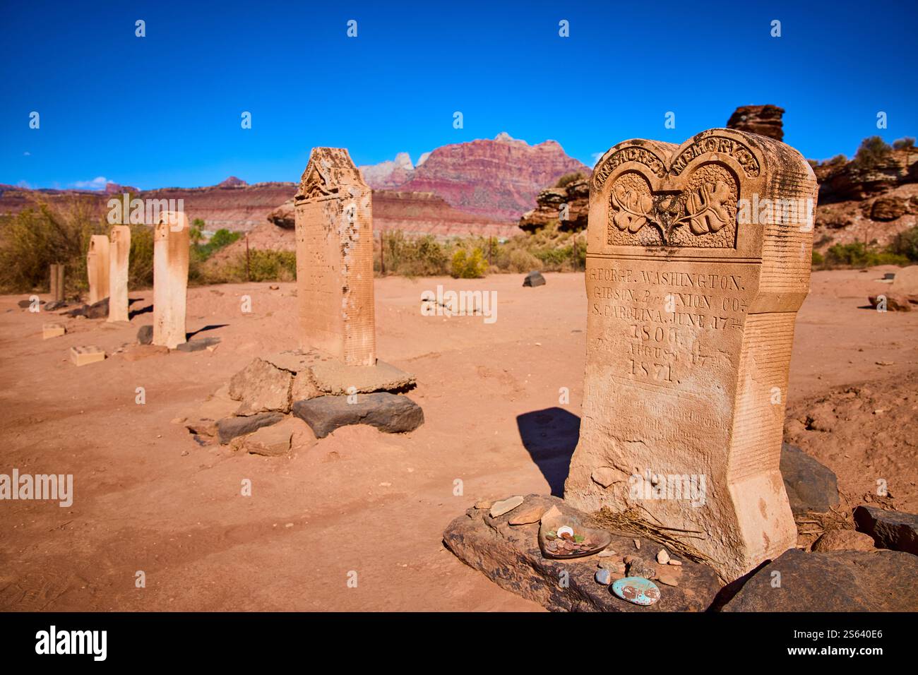 Historic Desert Cemetery Tombstones in Grafton Utah Eye-Level ...
