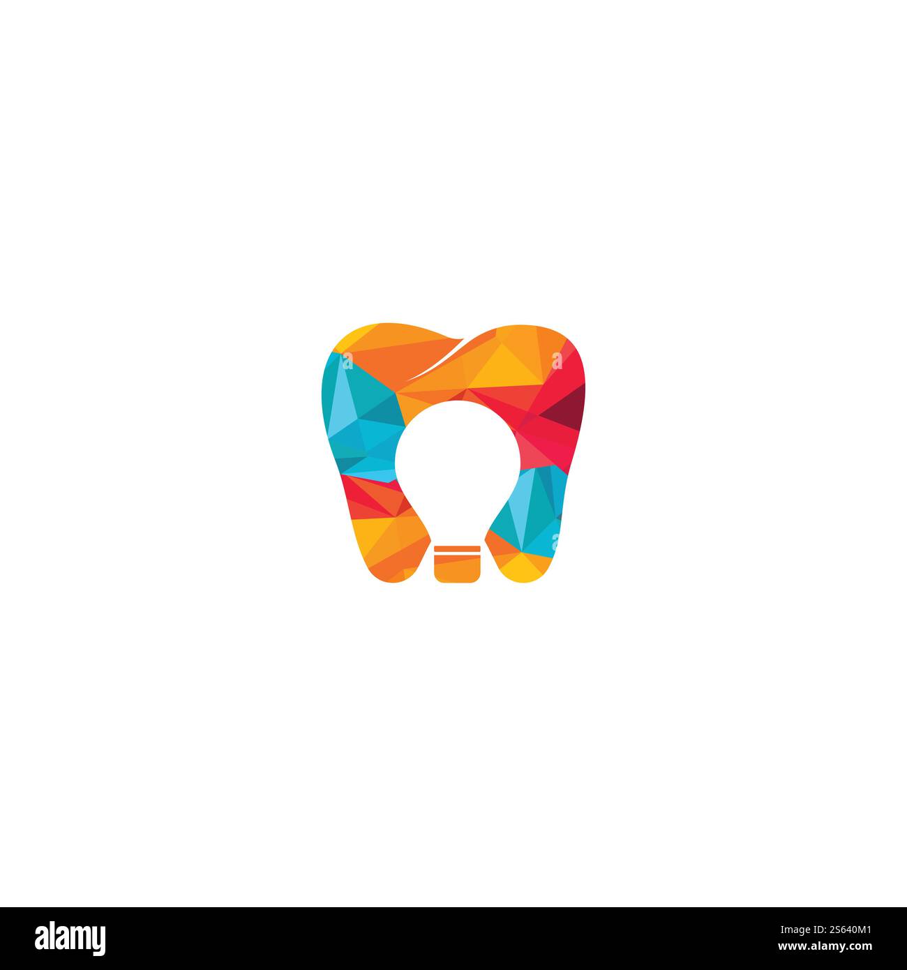 Dental Ideas vector logo design. Tooth and Light Bulb logo concept ...