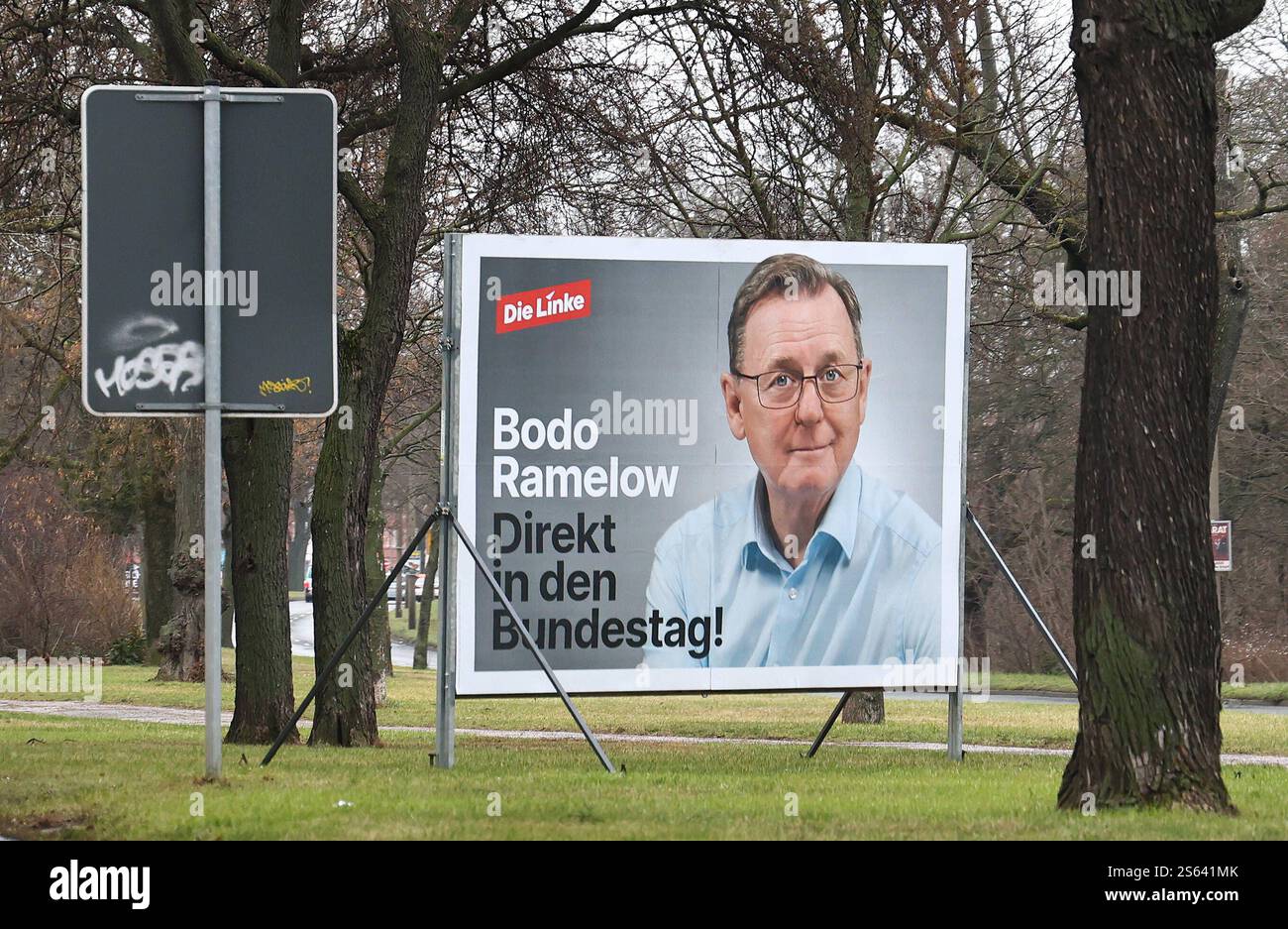 Wahlplakate 15.01.2025, Erfurt, Wahlplakate zur Bundestagswahl / Wahl ...