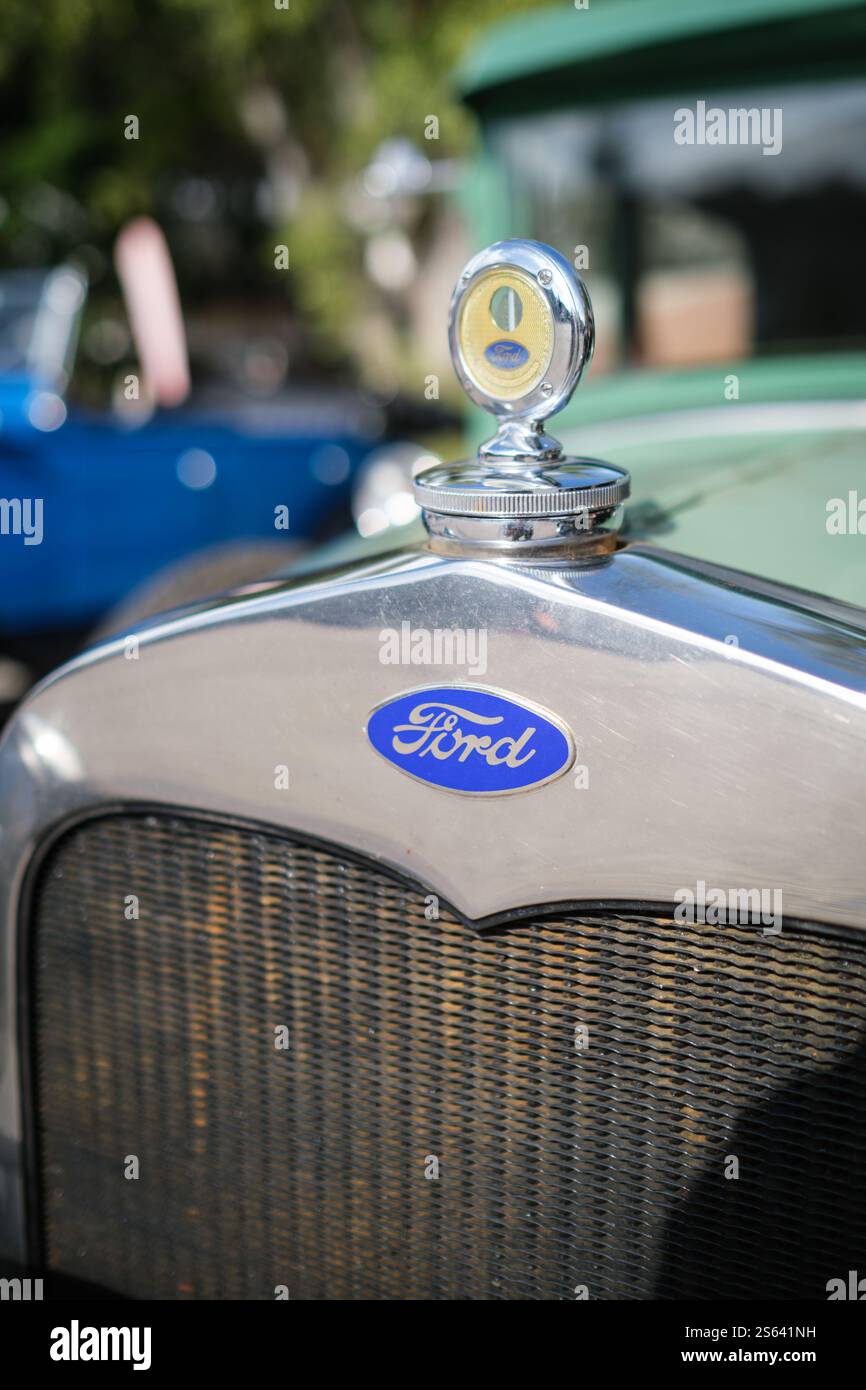 Ford Model A Tudor vintage classic retro car vehicle hood bonnet with ...