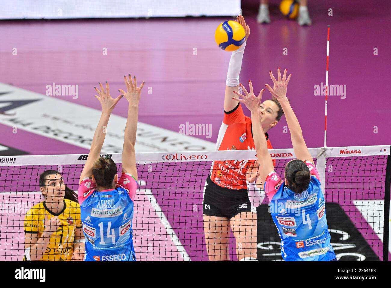 Cuneo, Italy. 15th Jan, 2025. Sara Panetoni (Cuneo) - Maja Aleksic ...