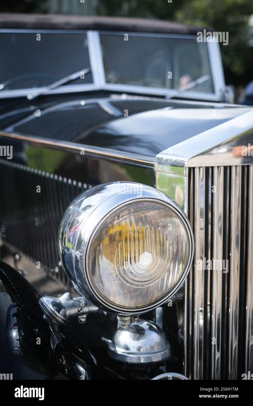 Hood and grille and bonnet of Rolls-Royce Phantom III vintage classic ...