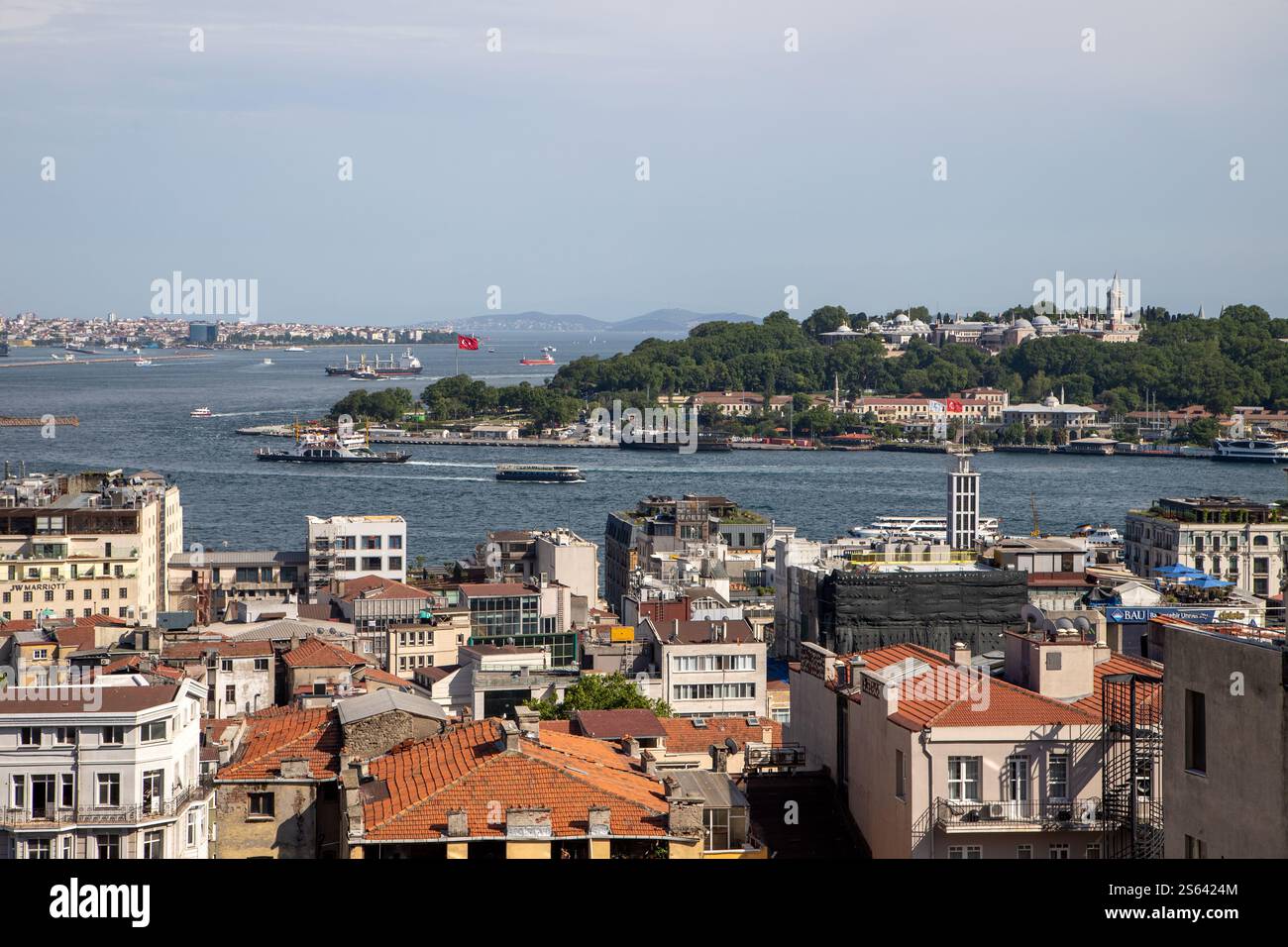Istanbul,Turkey - 6-07-2024:View of the historical peninsula from the ...