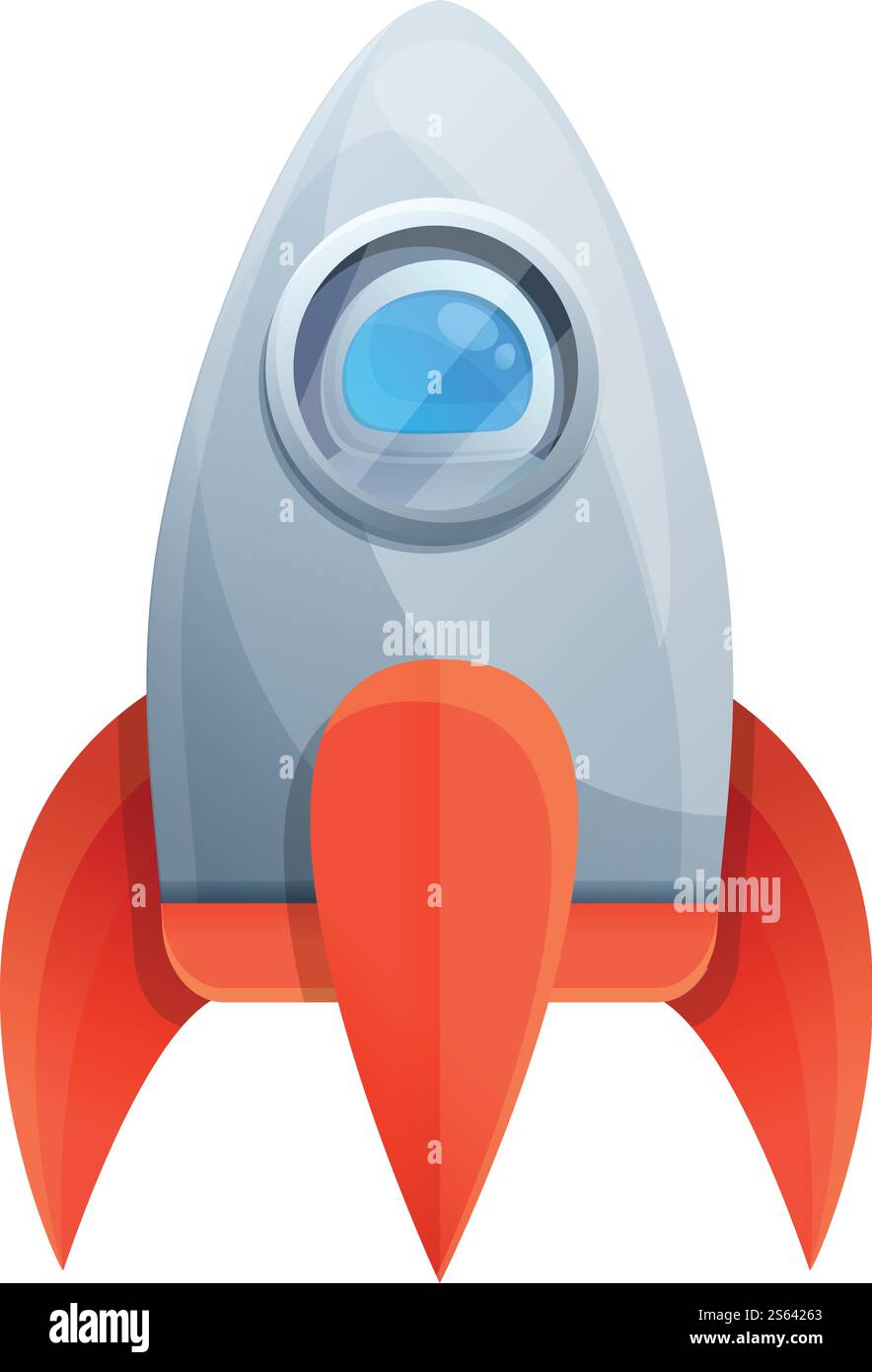 Space rocket icon. Cartoon of space rocket vector icon for web design ...