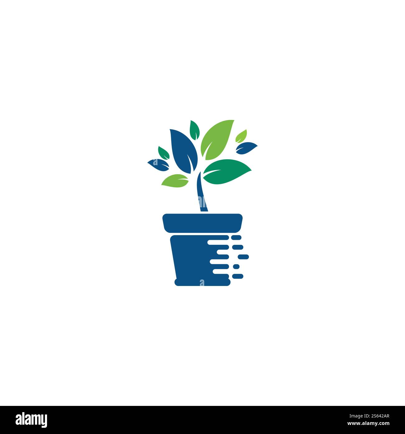 Flower pot and plant logo design. Growth vector logo design Stock ...