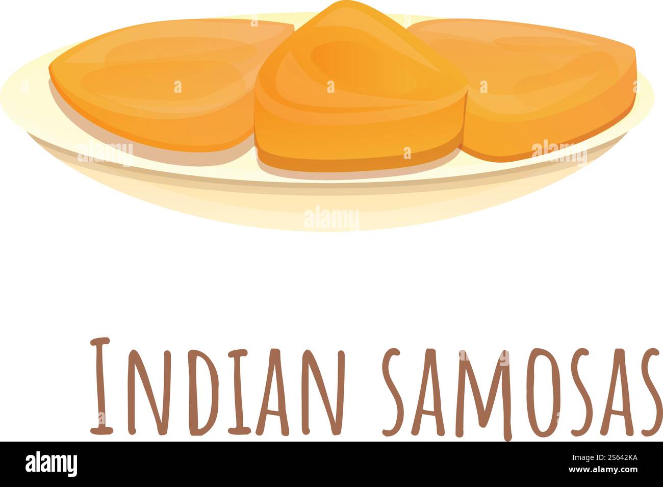 Indian samosas icon. Cartoon of indian samosas vector icon for web ...