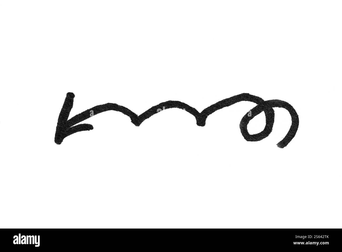 Cheerful spiral black arrow on white background. Isolate Stock Photo ...