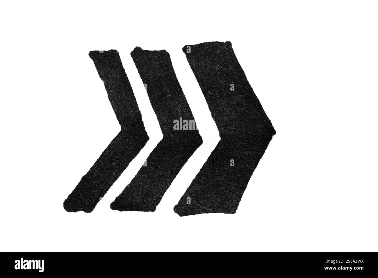 Black triple arrow, direction and dynamics Stock Photo - Alamy