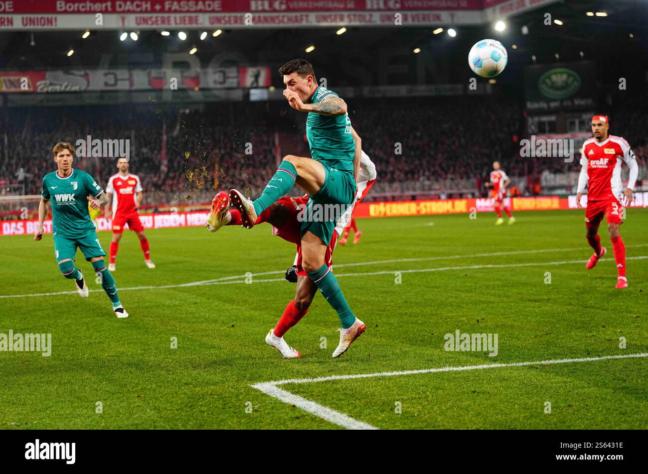 January 15 2025: Cedric Zesiger of FC Augsburg and Jordan of Union ...