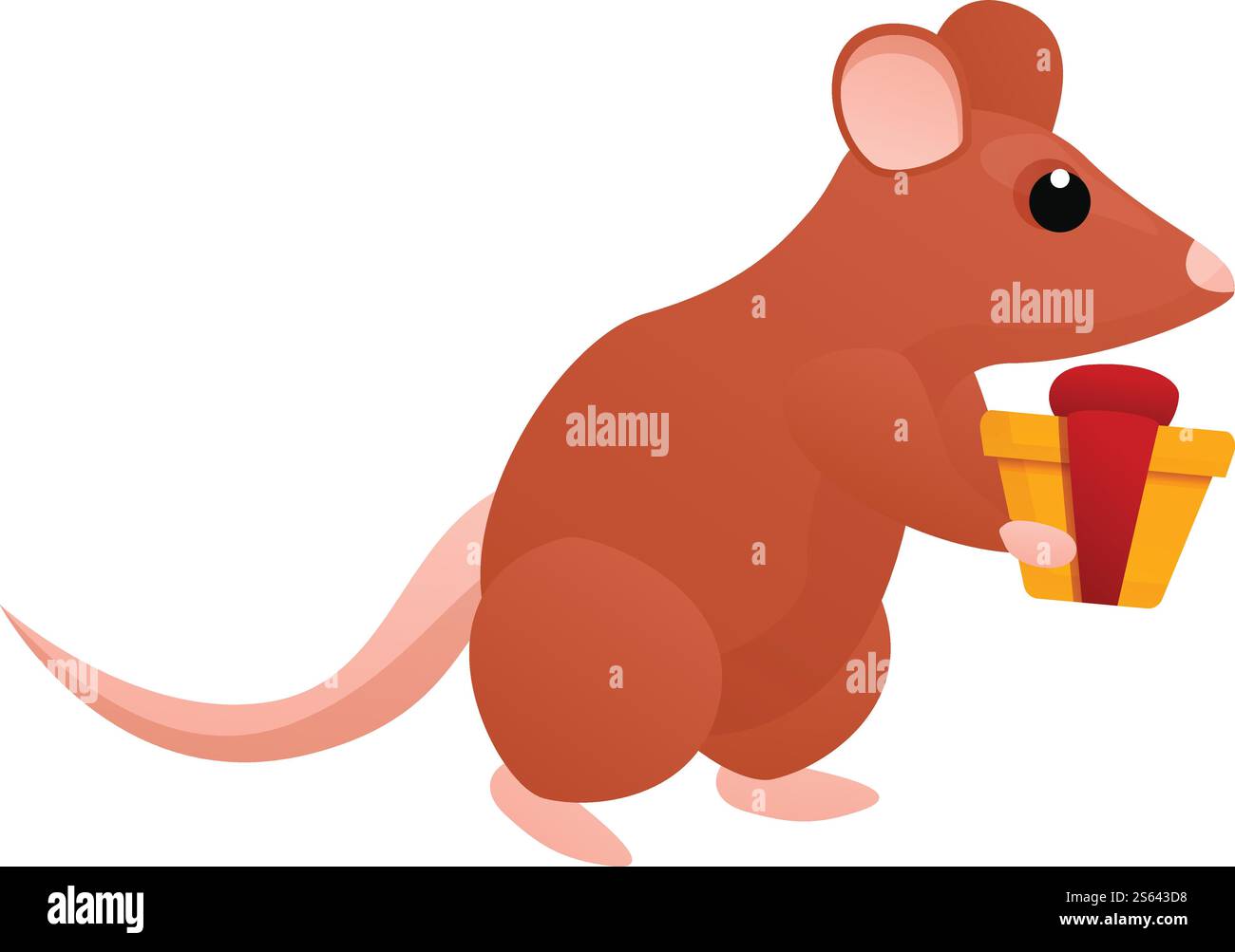Rat gift box icon. Cartoon of rat gift box vector icon for web design ...