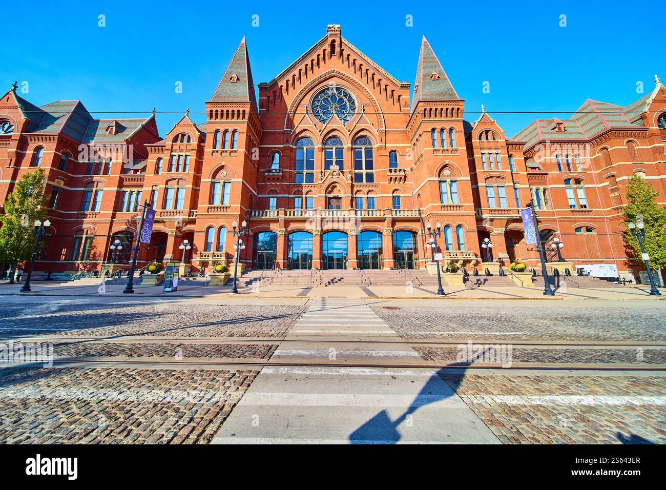 Gothic Revival Music Hall Facade Cincinnati Ohio Eye-Level Perspective ...