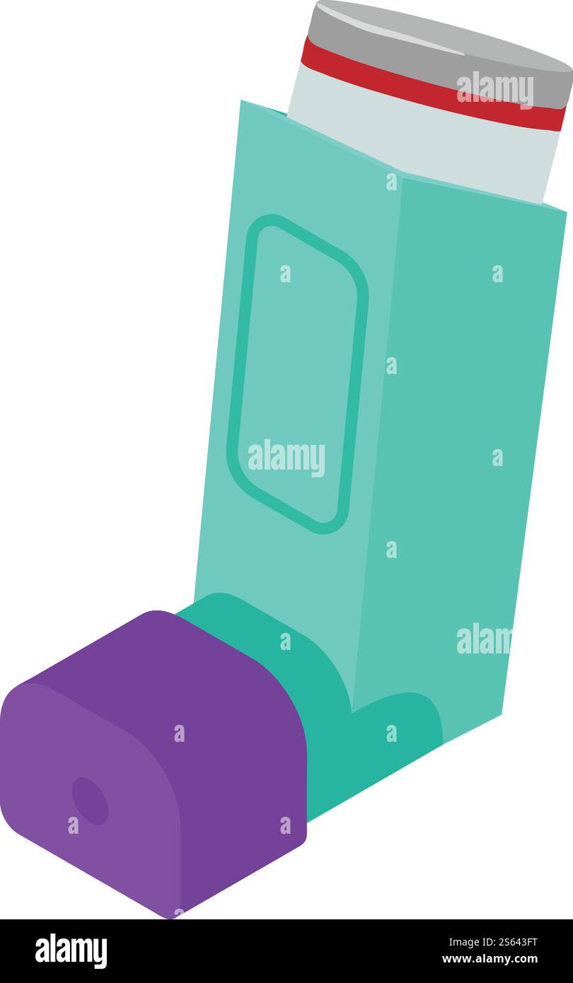 Breath inhaler icon. Isometric of breath inhaler vector icon for web ...