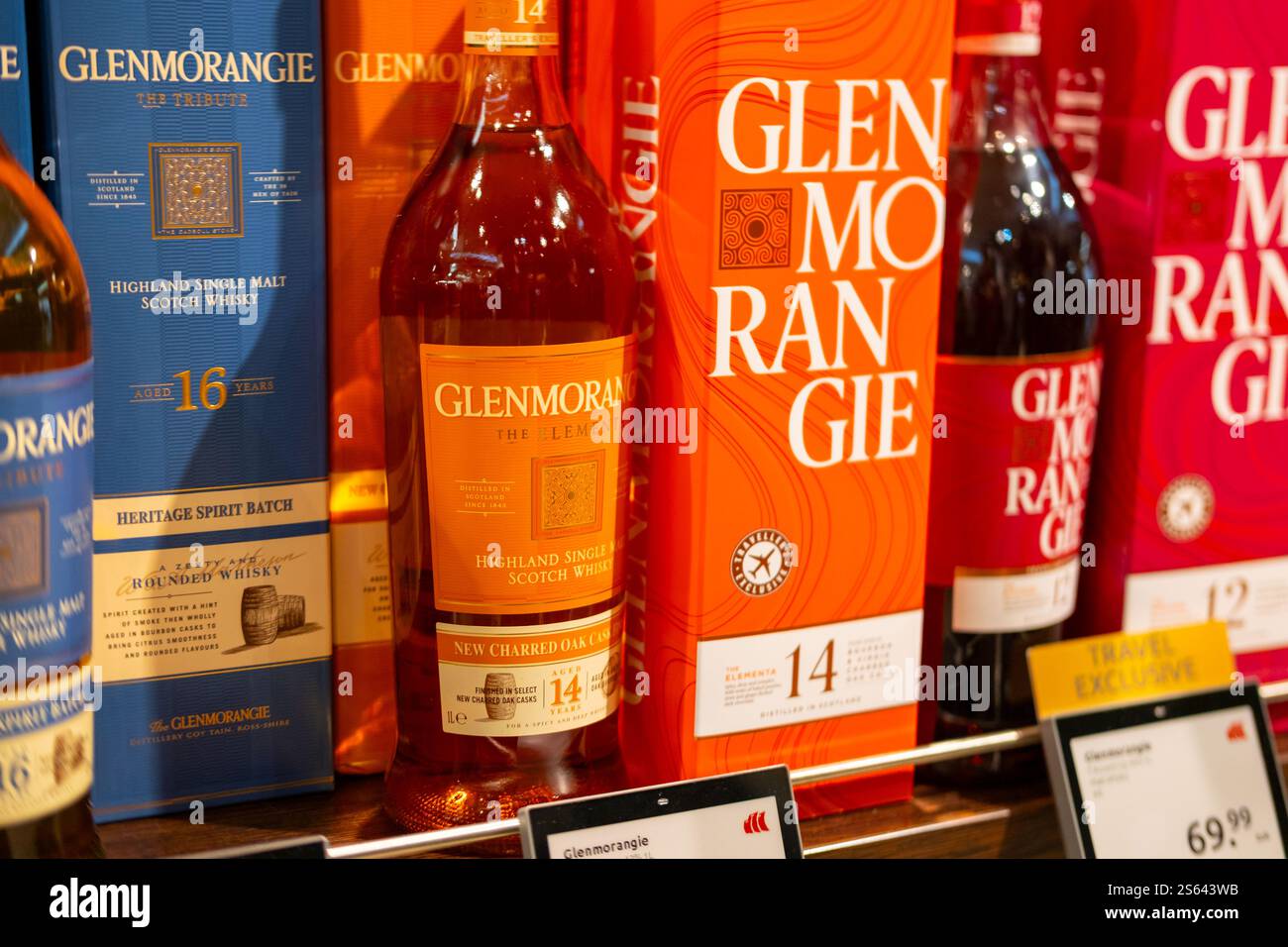 Glenmorangie Lasanta 14-year-old single malt scotch whisky bottle on ...