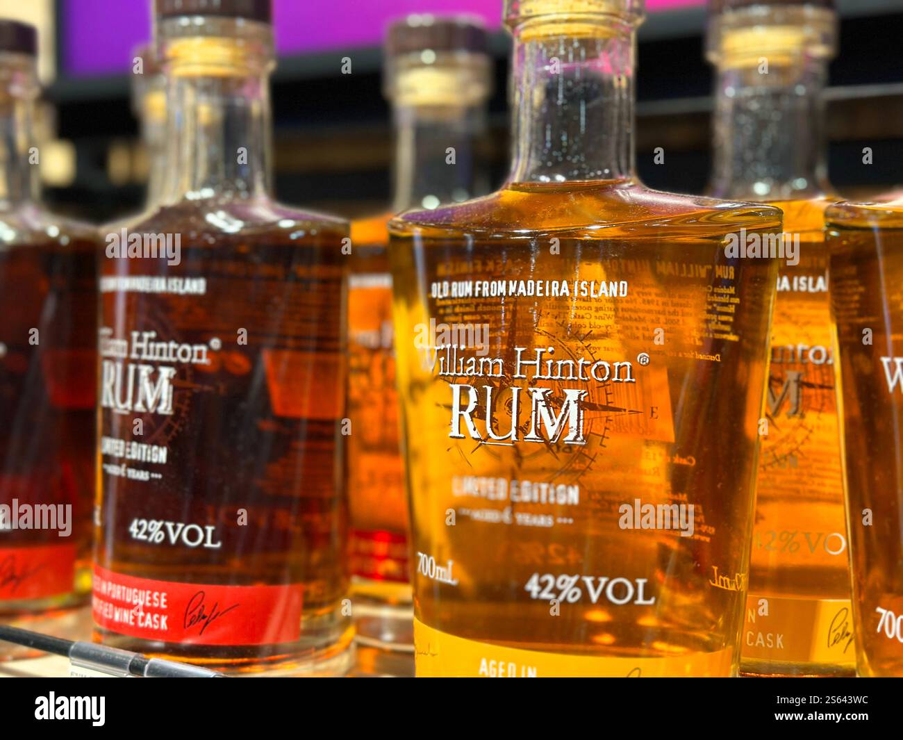 several bottles of William Hinton limited edition rum, aged in ...