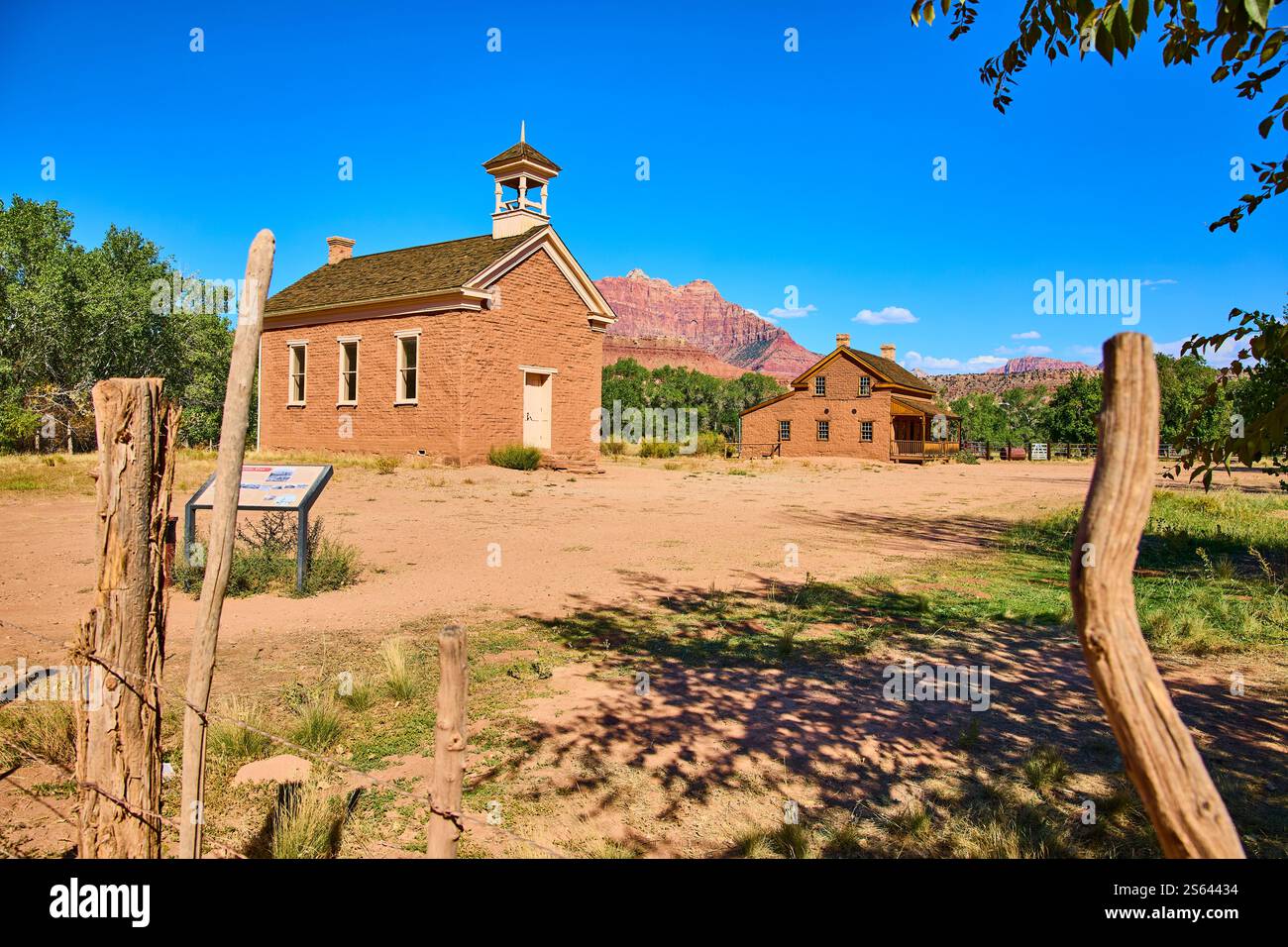 Historic Grafton Ghost Town Buildings in Utah Desert Landscape Eye ...