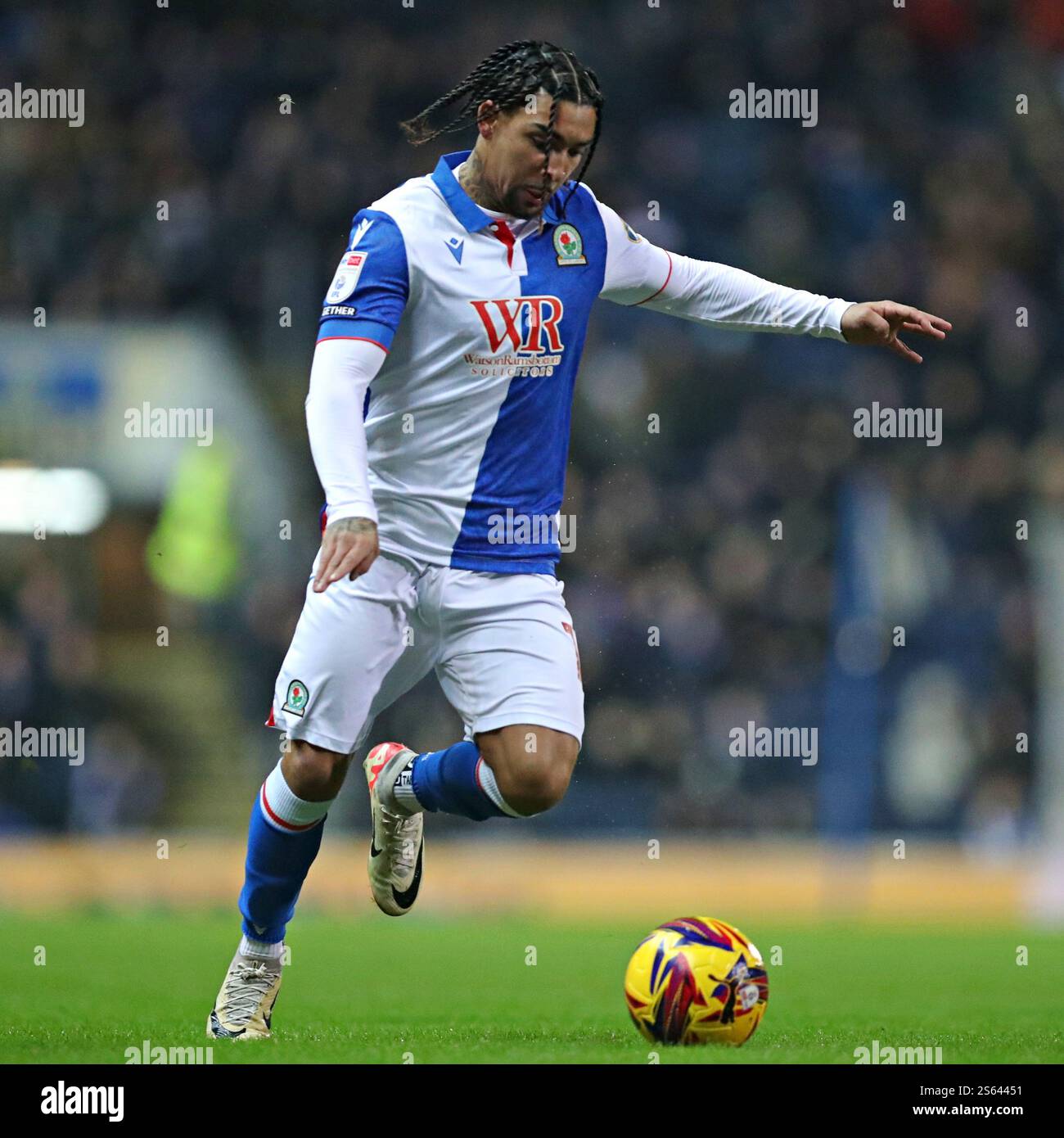 Blackburn, UK. 15th Jan, 2025. Tyrhys Dolan of Blackburn Rovers during ...