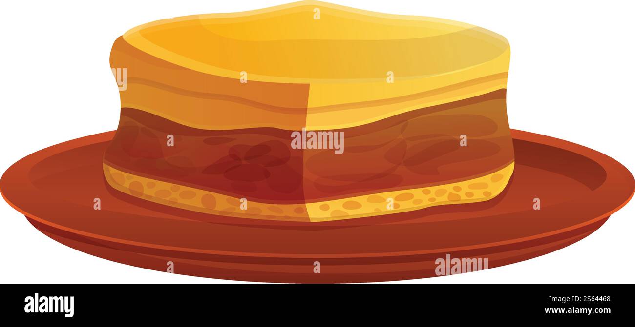 Greek cheesecake icon. Cartoon of greek cheesecake vector icon for web ...